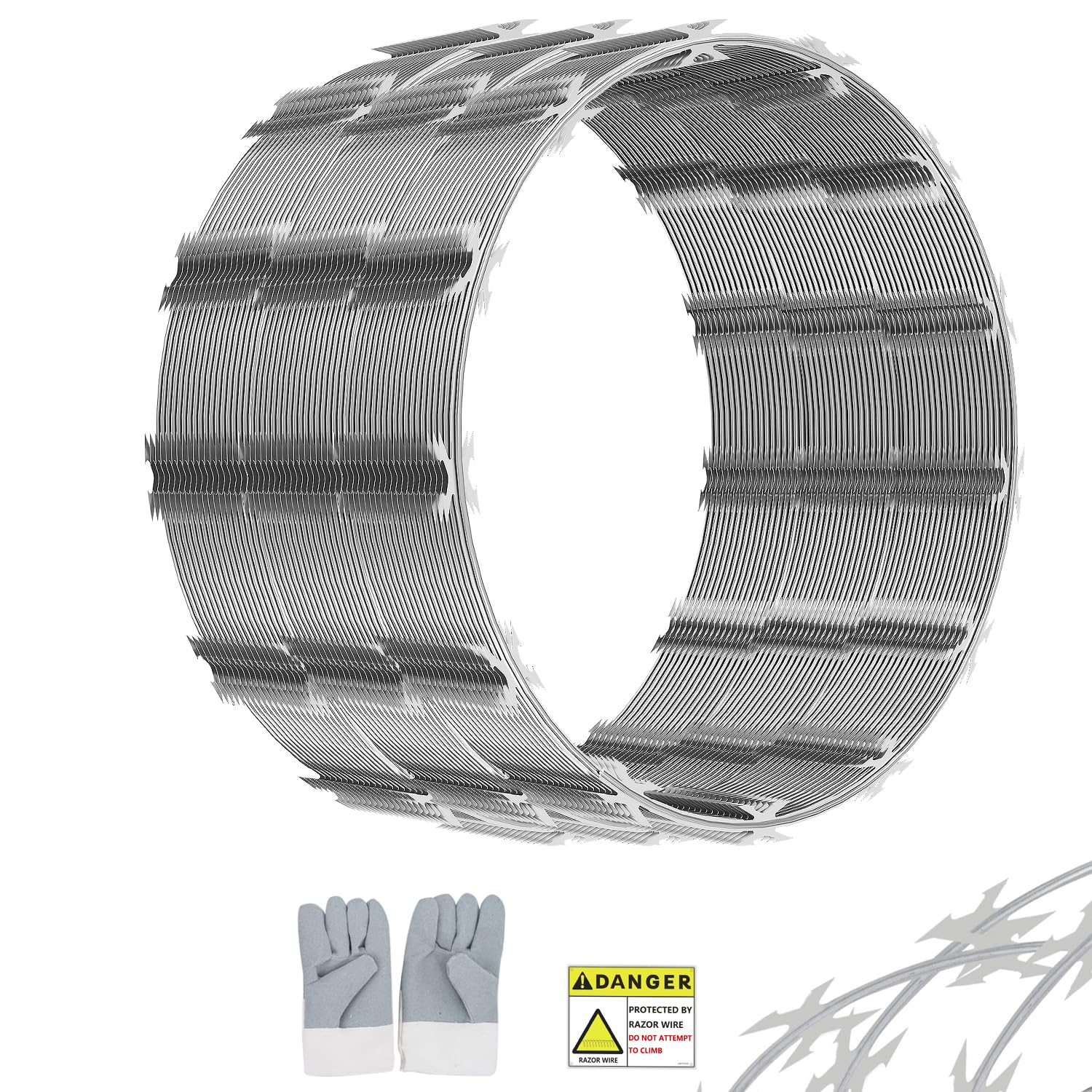 Amazon.com : LMYYGOO 150FT Razor Wire, 3 Rolls Razor Wire Fencing ...