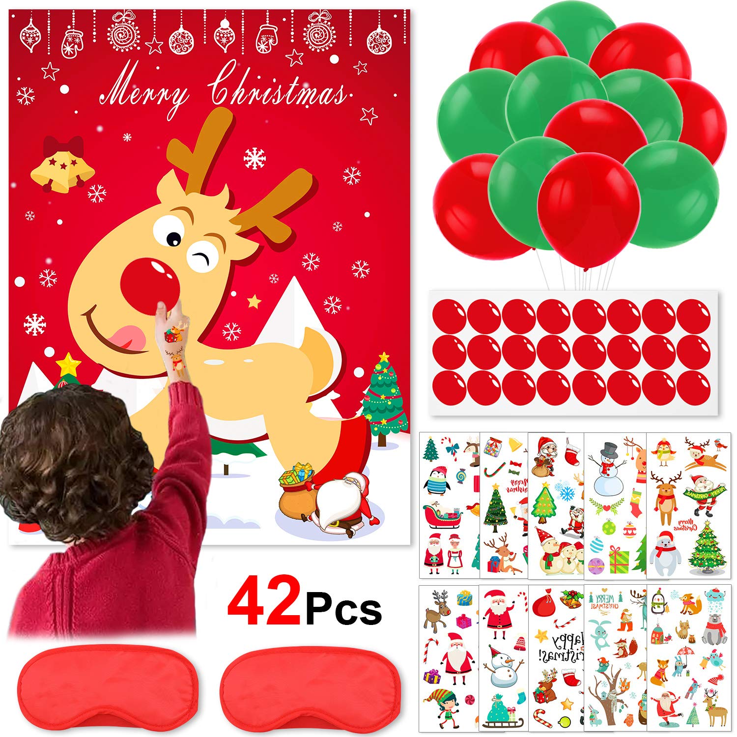 Buy HOWAF Christmas Family Game Pin The Nose On The Reindeer Xmas Party buy-howaf-christmas-family-game-pin-the-nose-on-the-reindeer-xmas-party