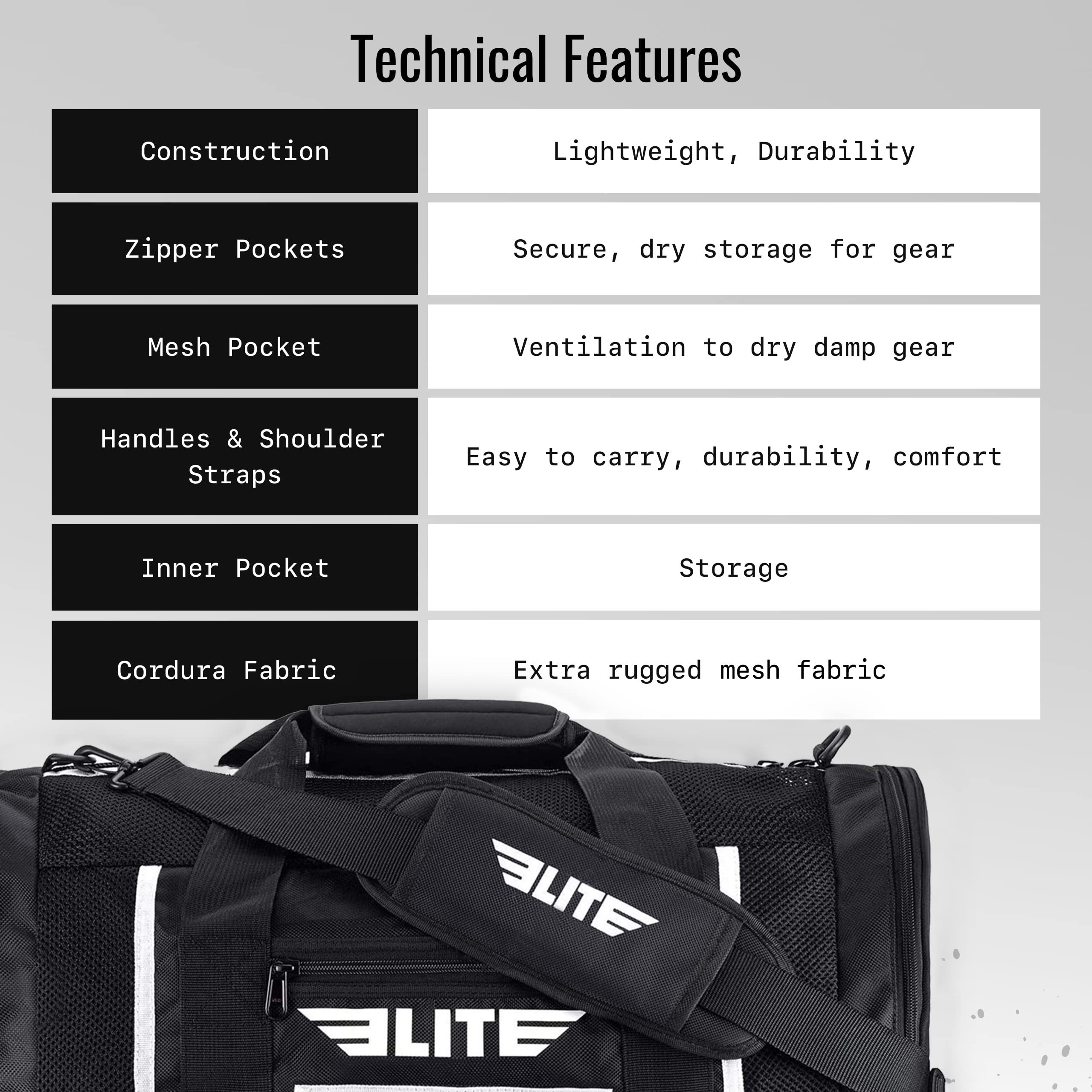 Snapklik.com : Elite Sports Boxing Gym Duffle Bag For MMA