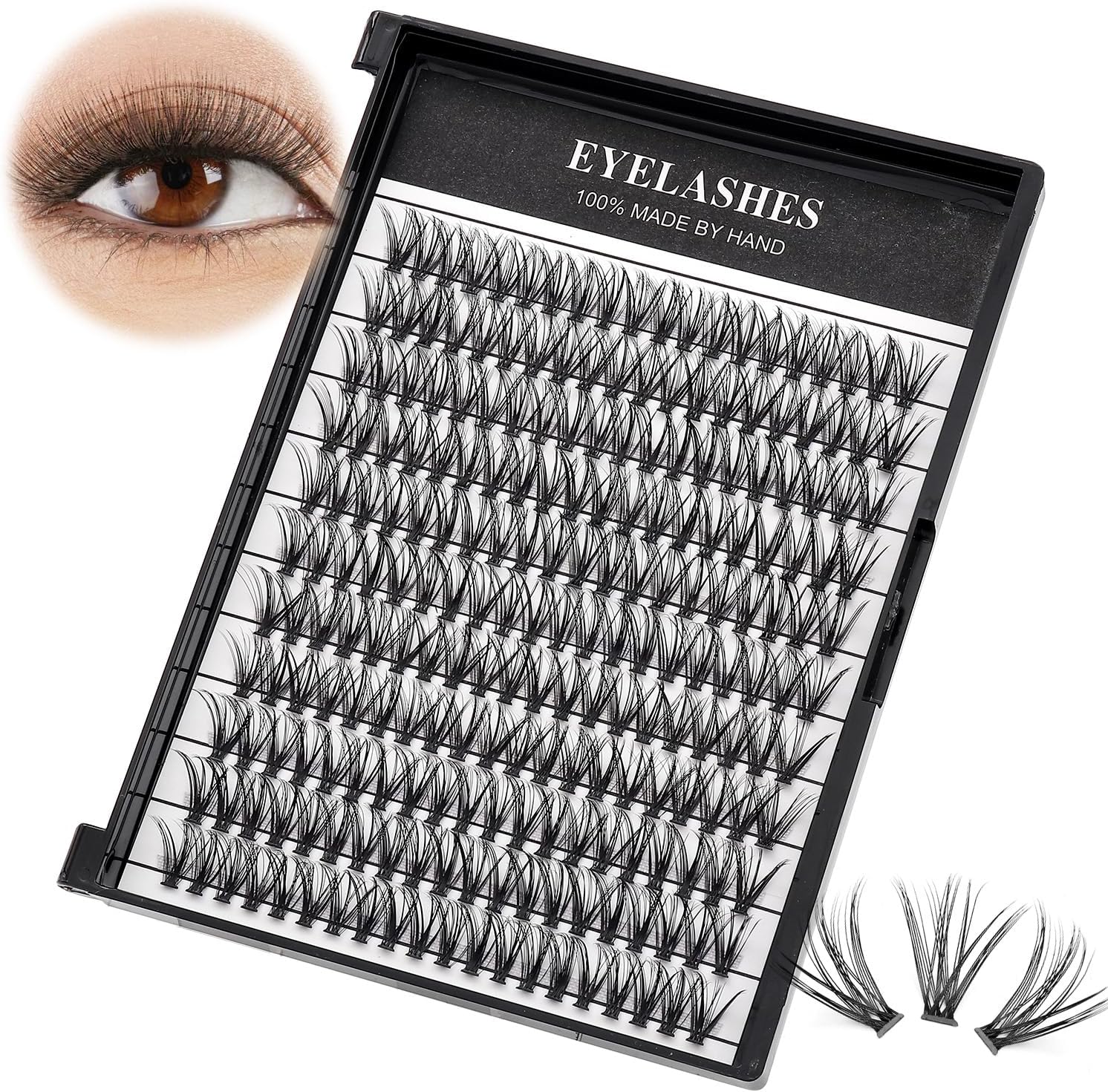 Amazon.com: 280 Pcs Lash Clusters,10-18mm 60D+80D+100D Individual ...