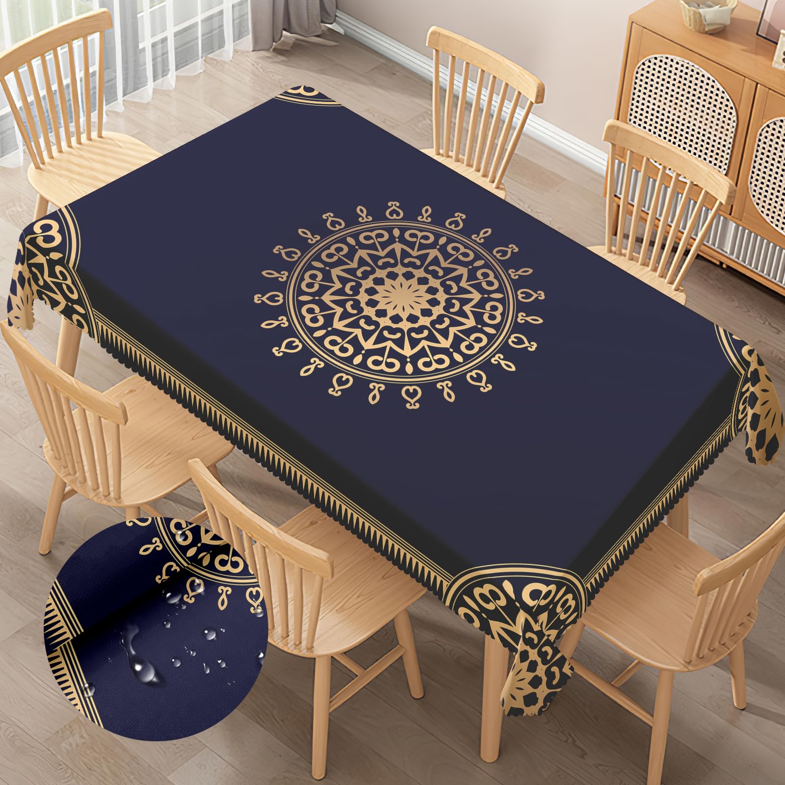 BLESINGING Tarot Table Cloth Rectangle with Sun and Moon Vintage Altar ...
