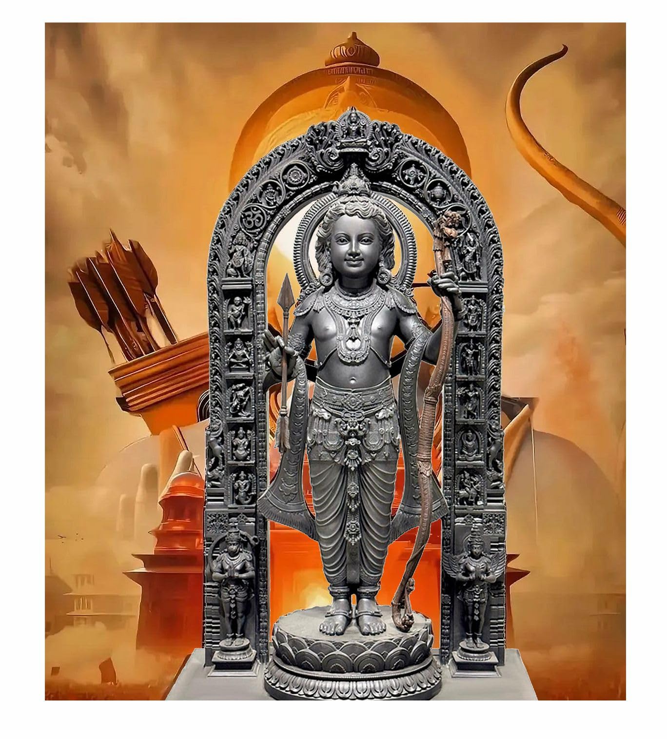 HD RAPID DESIGN Shri Ram Wallpaper - Divine Lord Rama Poster for Home ...