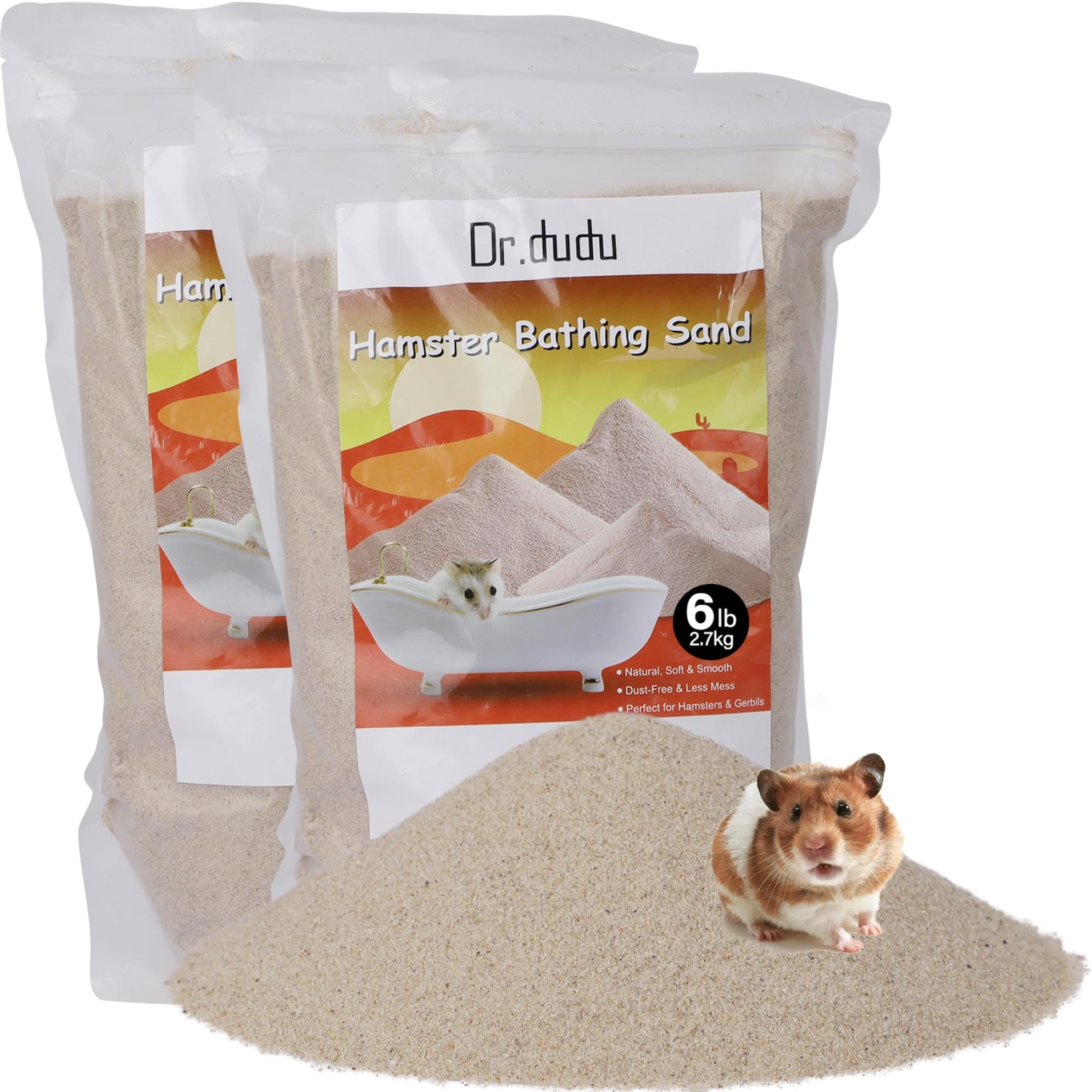Amazon.com : DR.DUDU Hamster Bath Sand, 12lb Dust Free Desert Sand or ...