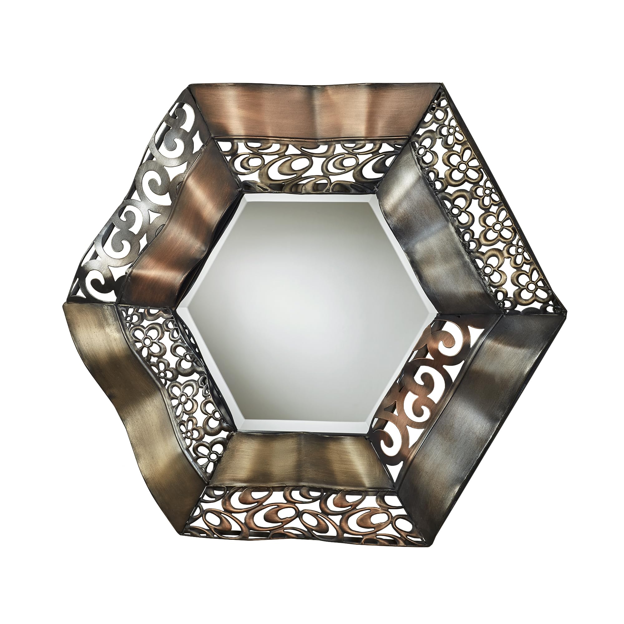 Amazon.com: Touch of Class Raghnall Metal Wall Mirror - Metal, Glass ...