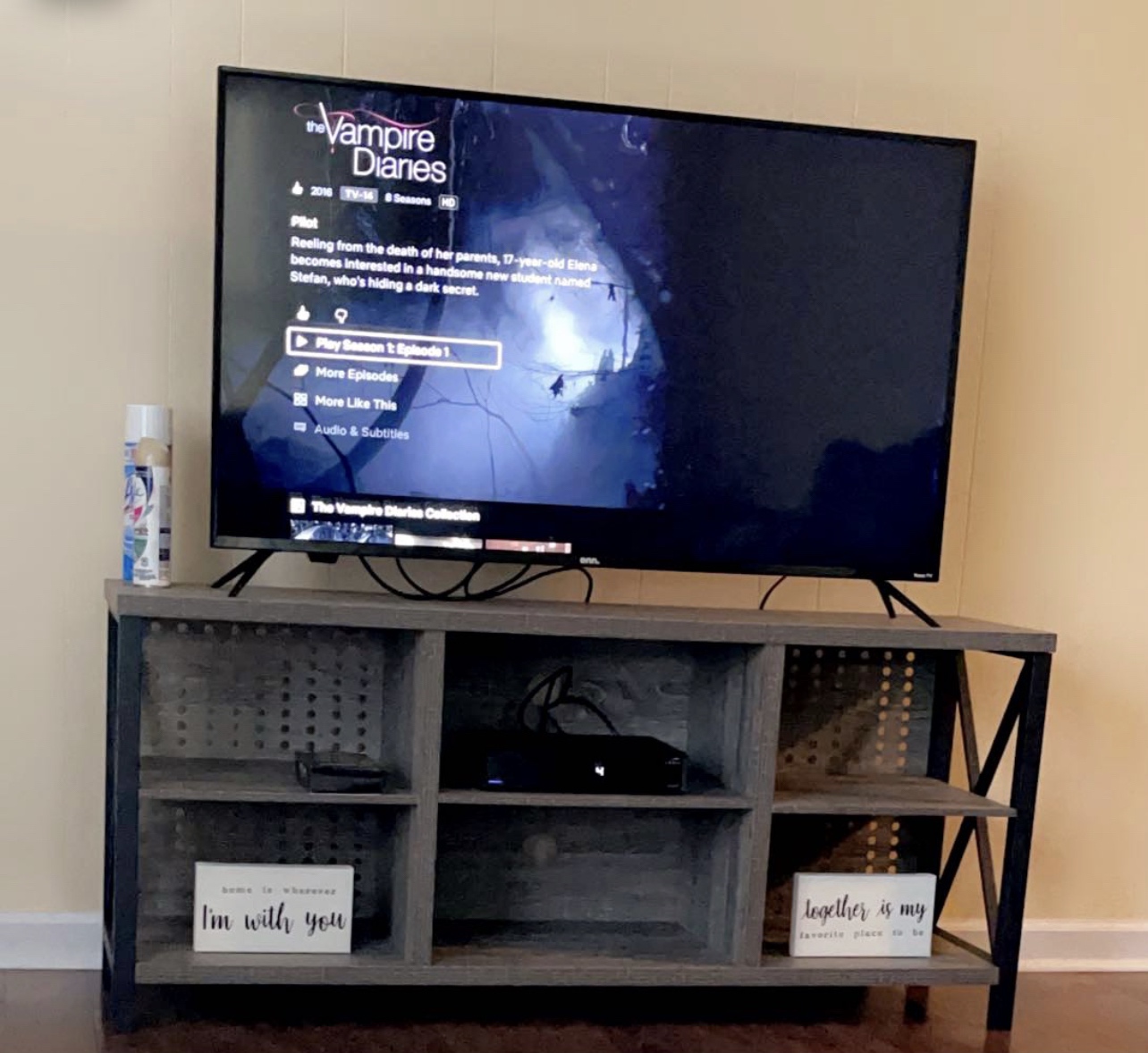 $30/mo - Finance LVB TV Stand for 65 Inch TV, Farmhouse Wood ...
