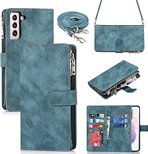 Amazon.com: iCoverCase for Samsung Galaxy S21 Plus Wallet Case with Card Holder, Kickstand ...