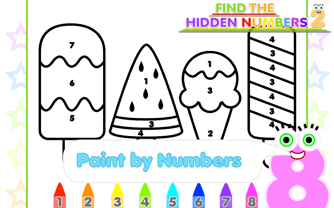 Find The Hidden Numbers 2- Hide & Seek and Paint by Numbers, Learning ...