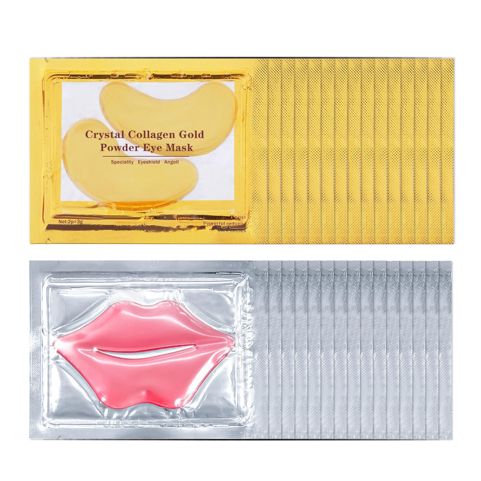 Amazon.com : AOAZXBB 30 PCS Lip Mask Under Eye Mask 24K Gold Eye Mask ...