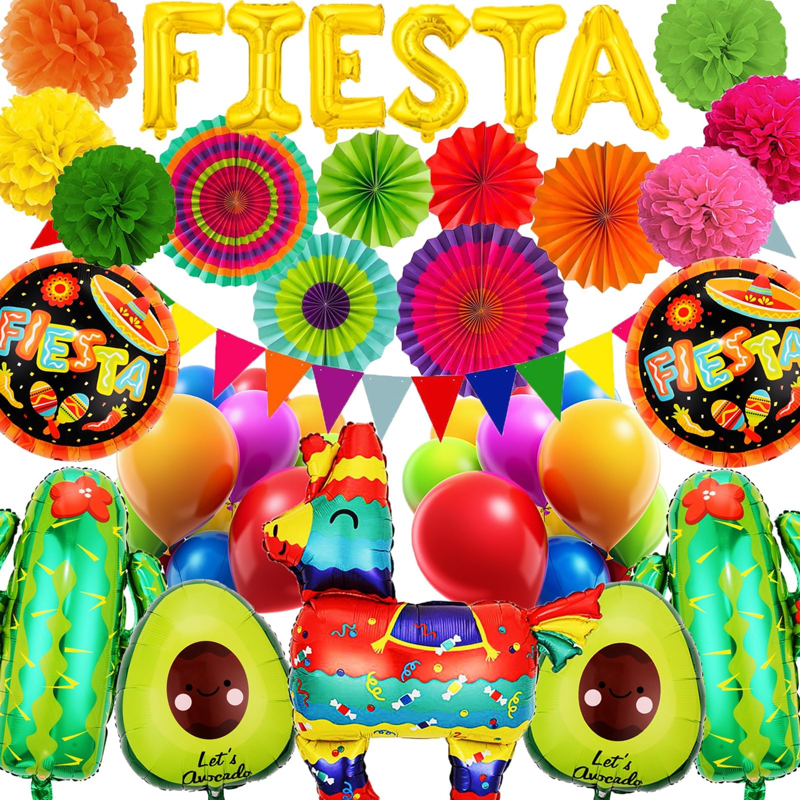 Amazon.com: Emuya Mexican Fiesta Party Decorations – Cinco De Mayo - 6 ...