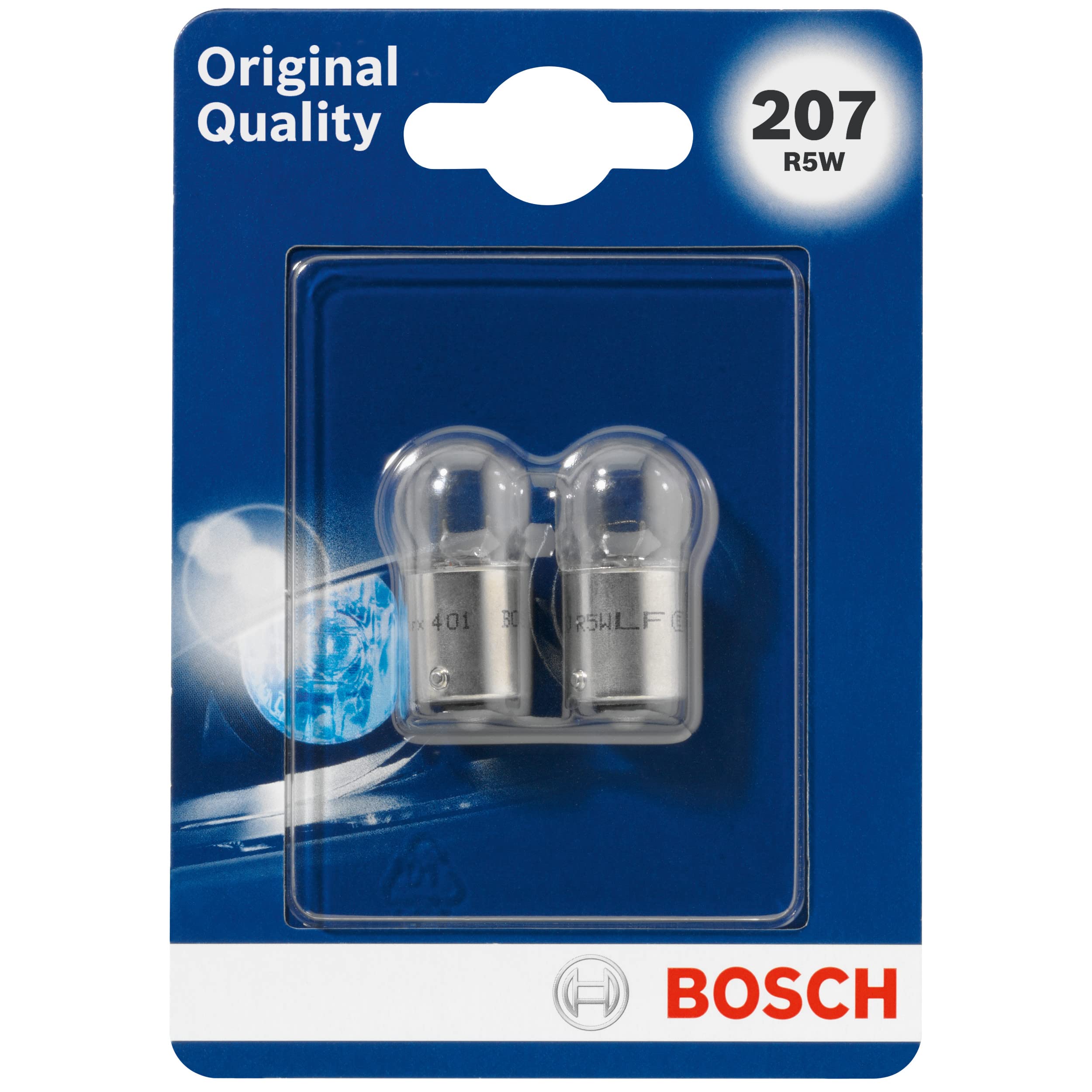 Bosch 207 (R5W) Original equipment Car Light Bulbs - 12 V 5 W BA15s - 2 ...