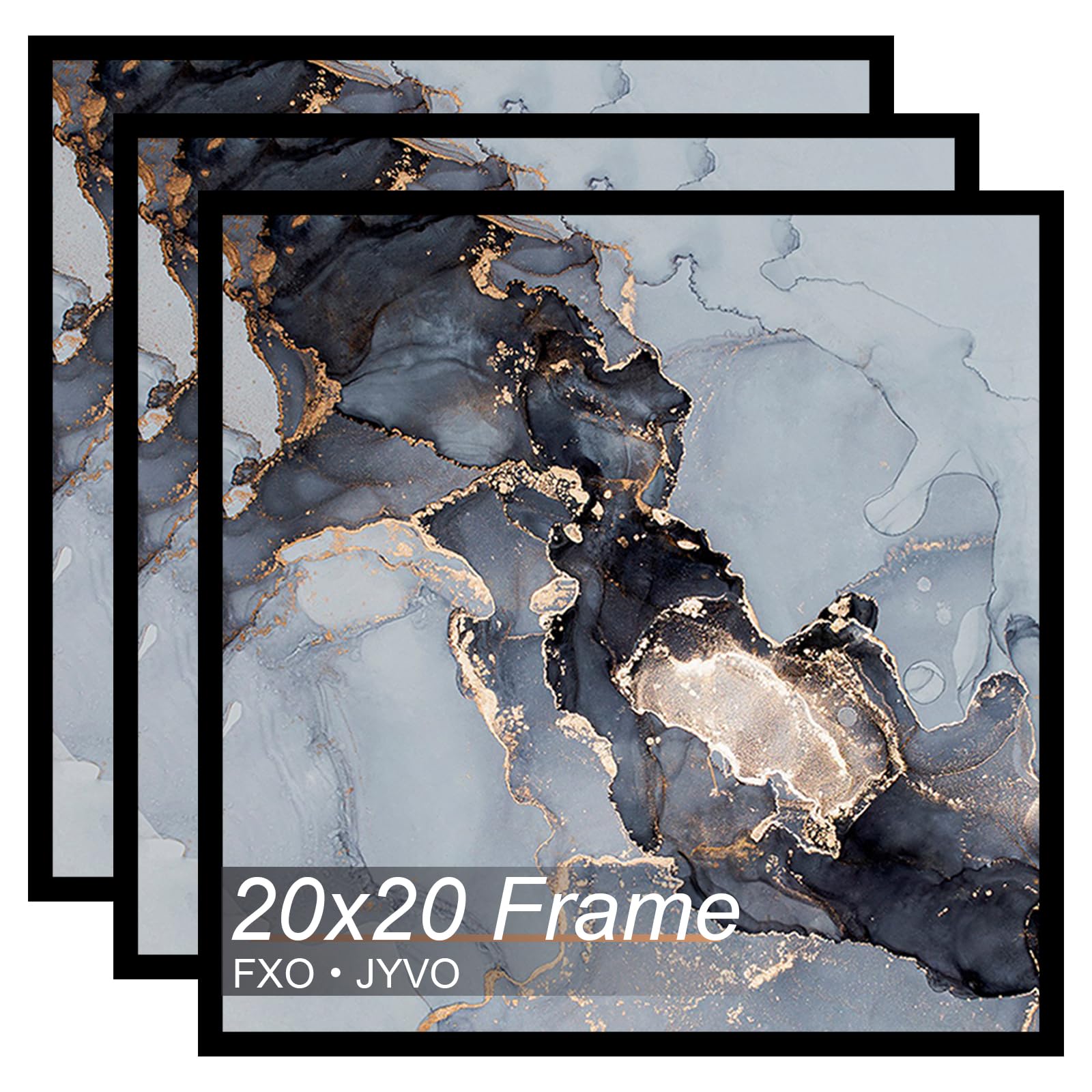 Amazon.com - Fxojyvo 20x20 Frame Set of 3, Black Picture Frame for 20 x ...