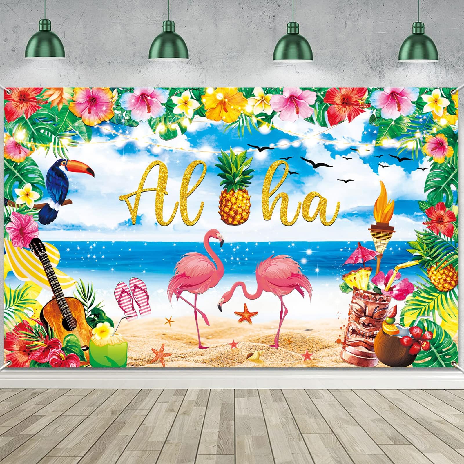 Amazon.com: HiParty Hawaiian Luau Party Decorations - Aloha Luau ...