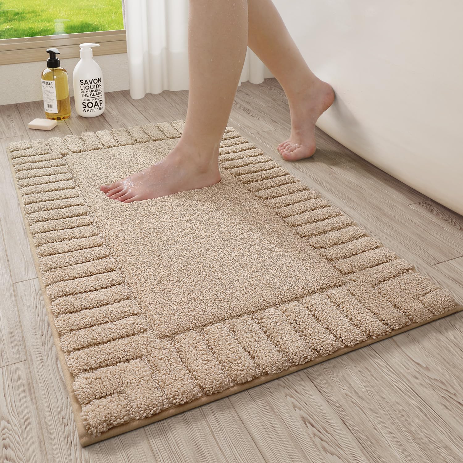 Amazon.com: LUMI Bathroom Rugs Non-Slip Washable, Extra Soft Absorbent ...