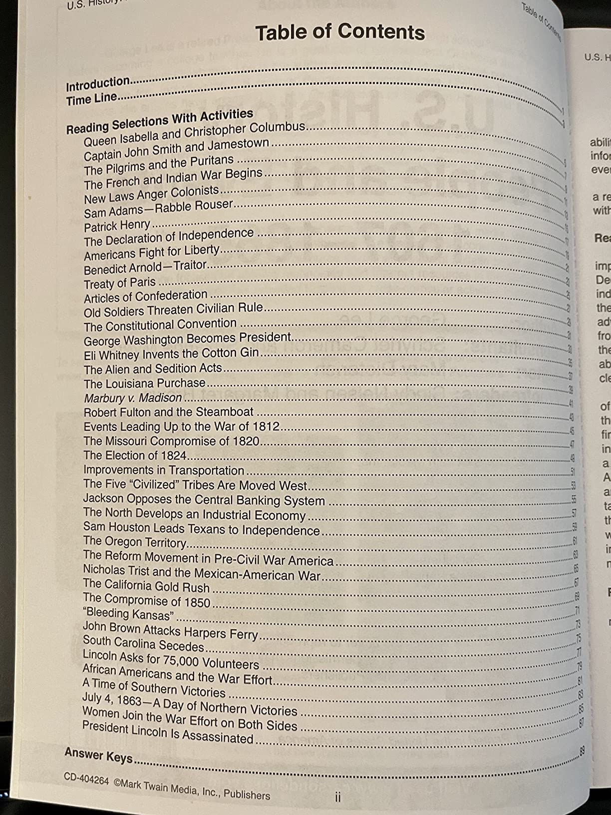 Amazon.com: Mark Twain American History Books, Grades 6-12 People ...