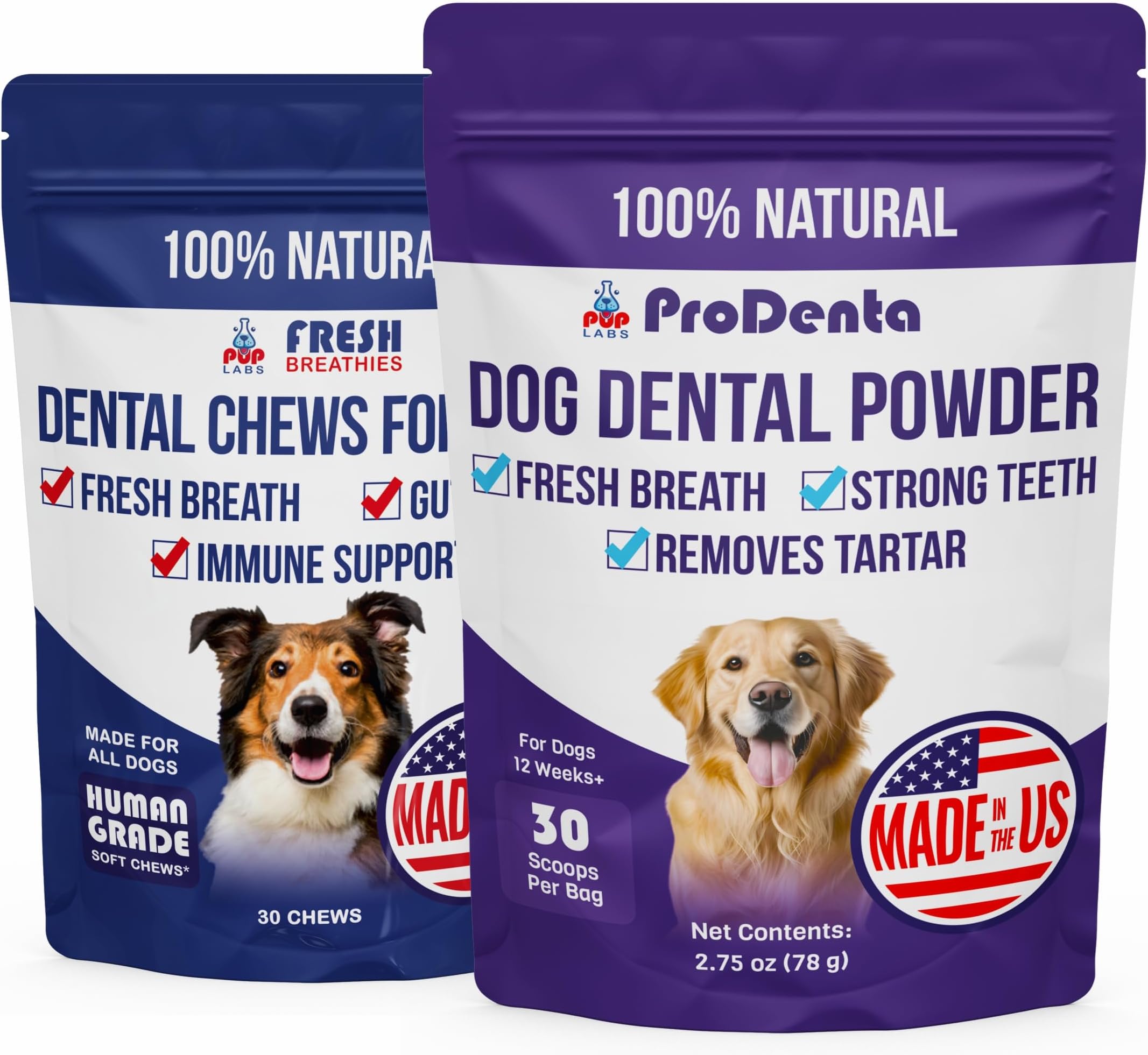 Amazon.com : Pup Labs ProDenta & Fresh Breathies Bundle, All-Natural ...