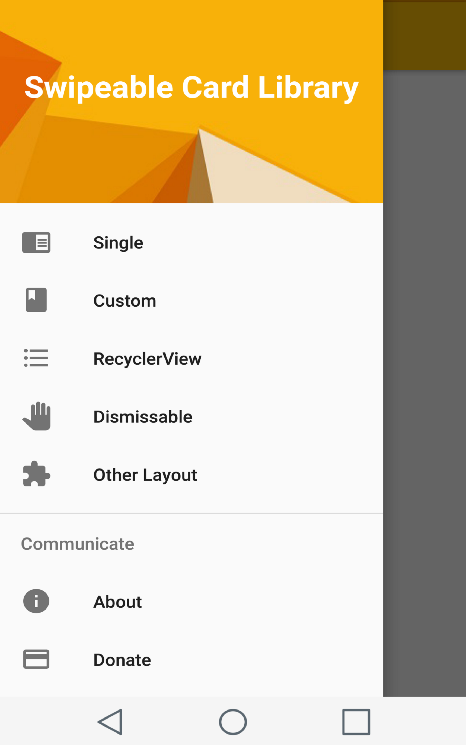Swipeable Card Demo-Amazonアプリストアのアプリ