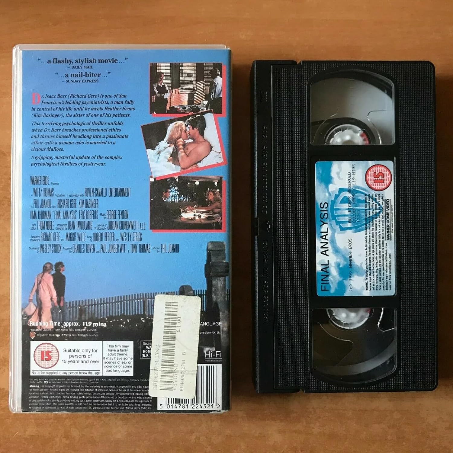 Amazon.com: Final Analysis [VHS] : Richard Gere, Kim Basinger, Uma ...