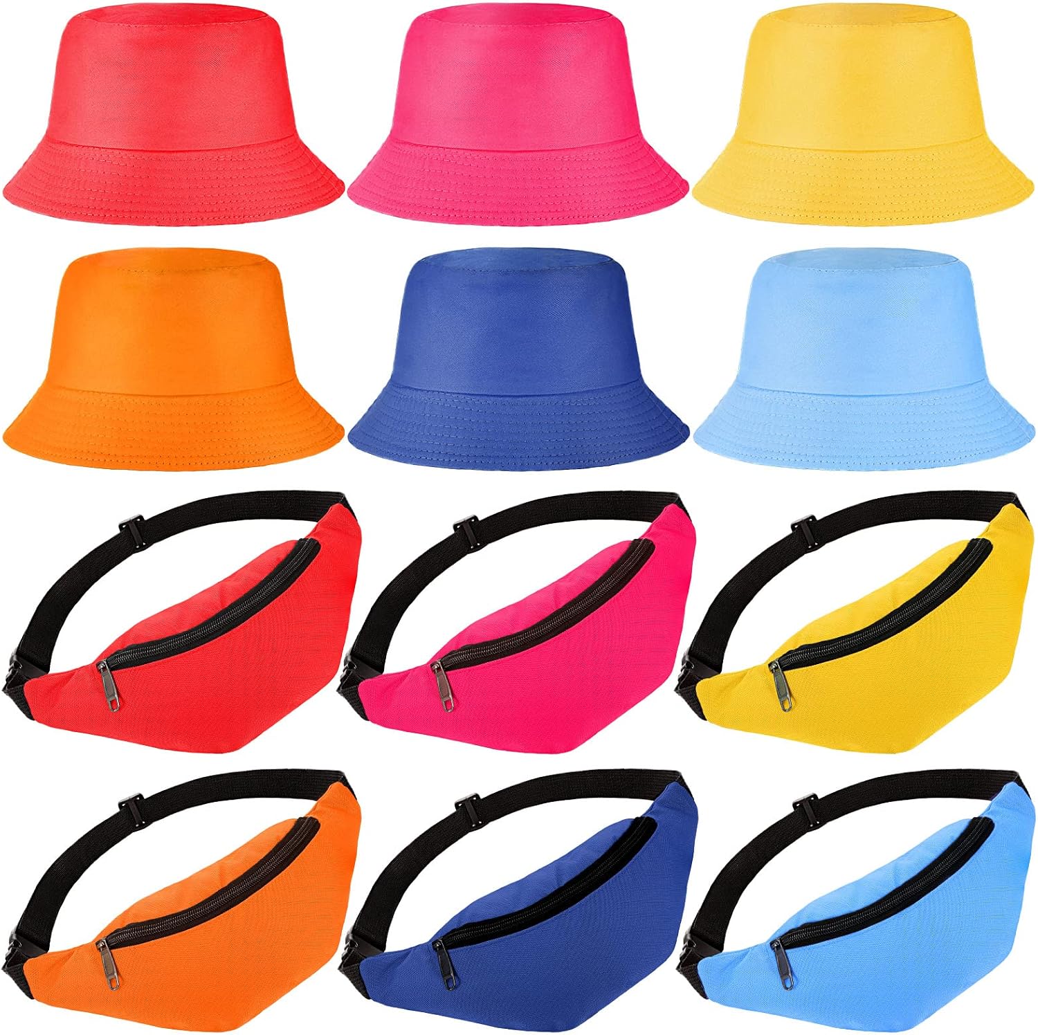 Amazon.com : 6 Pieces Women's Bucket Hats Unisex Cotton Packable Sun ...