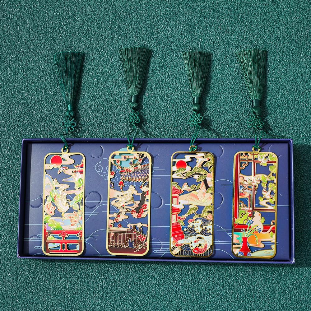 Amazon.com: LFWATAXY 6PCS Chinese Style Unique Vintage Bookmark ...