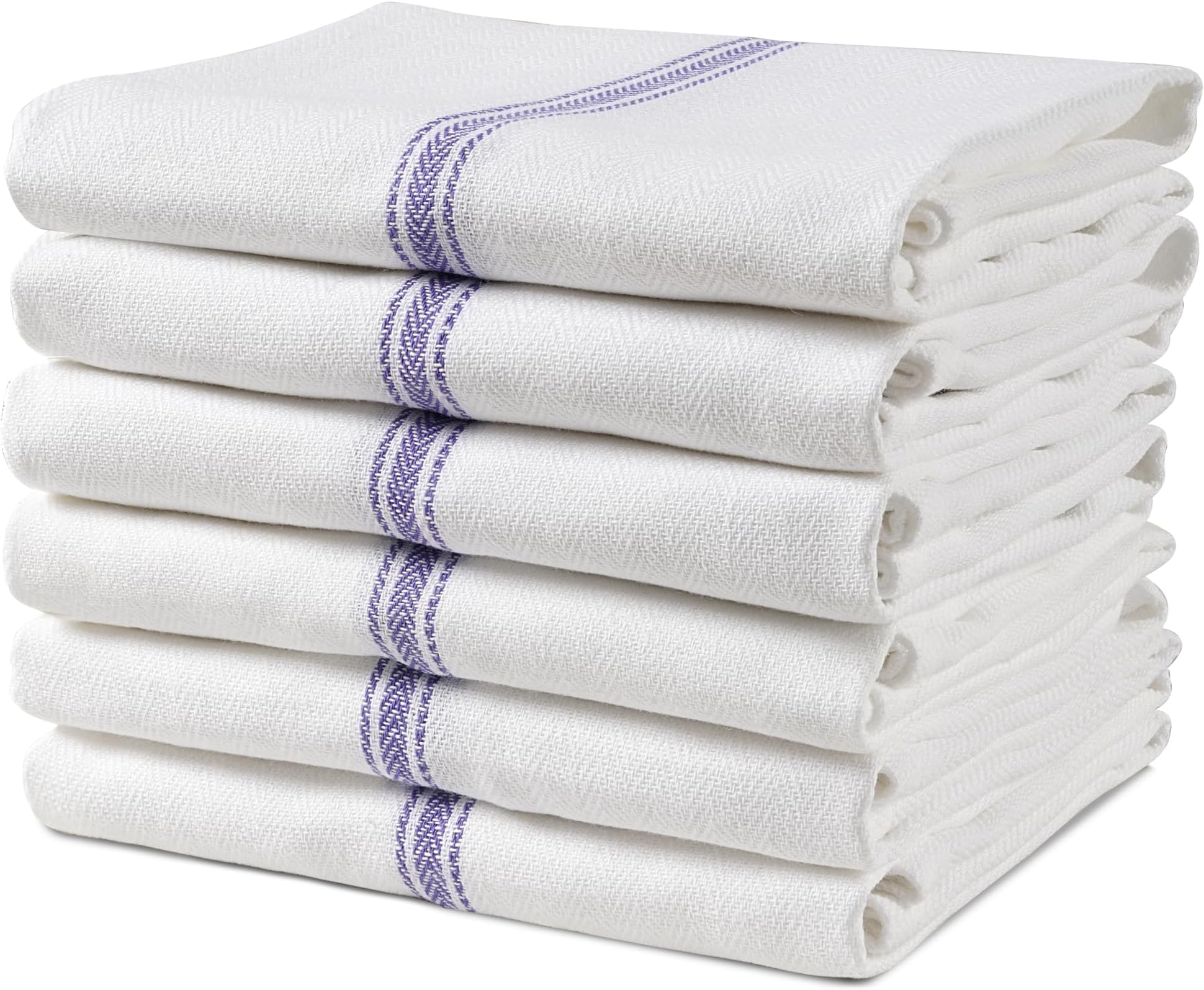 Lot de 6 torchons de cuisine 100 % coton, réutilisables, doux et ...