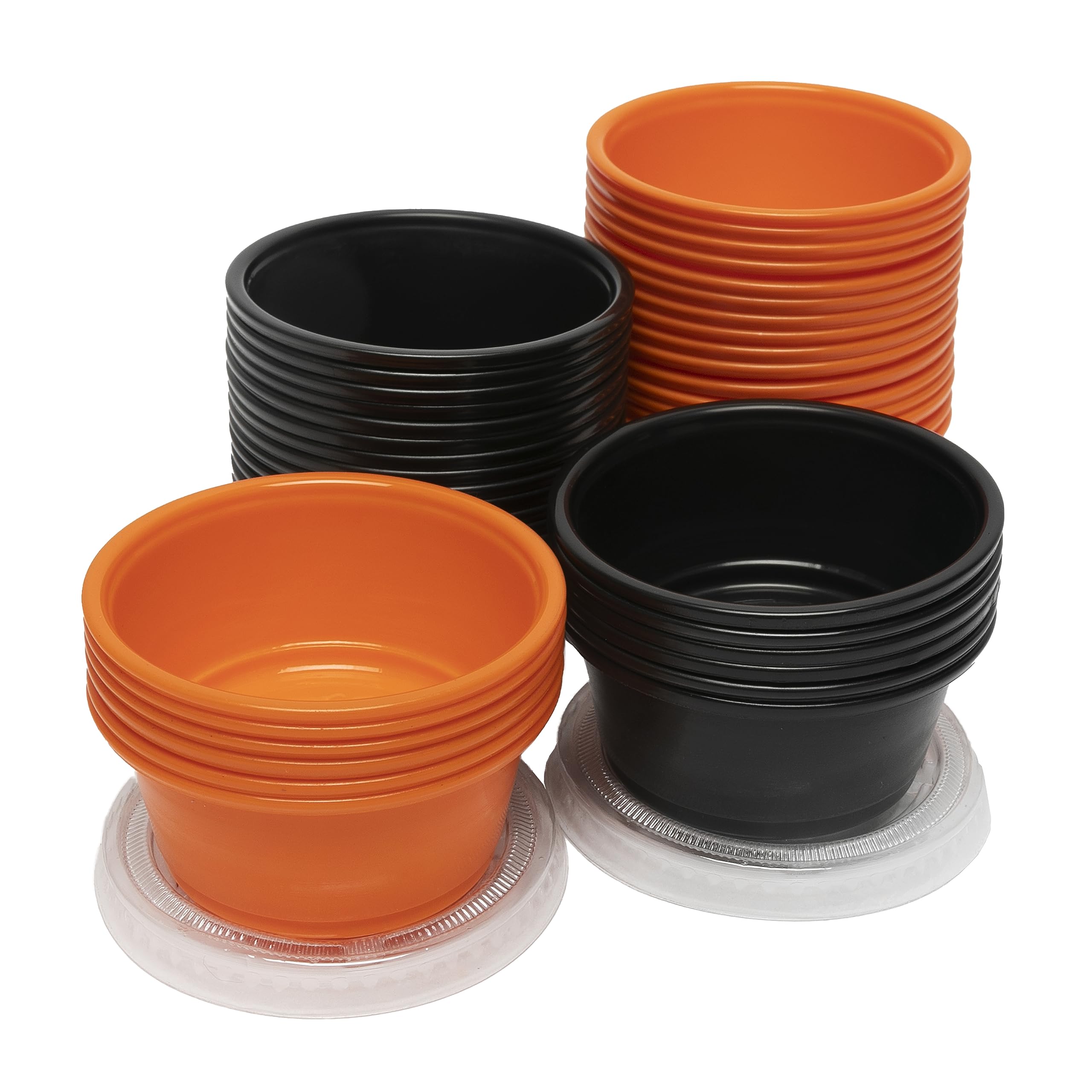 Amazon.com: KOLORAE Tasting Cups 2 OZ with Lids Halloween Orange Black ...