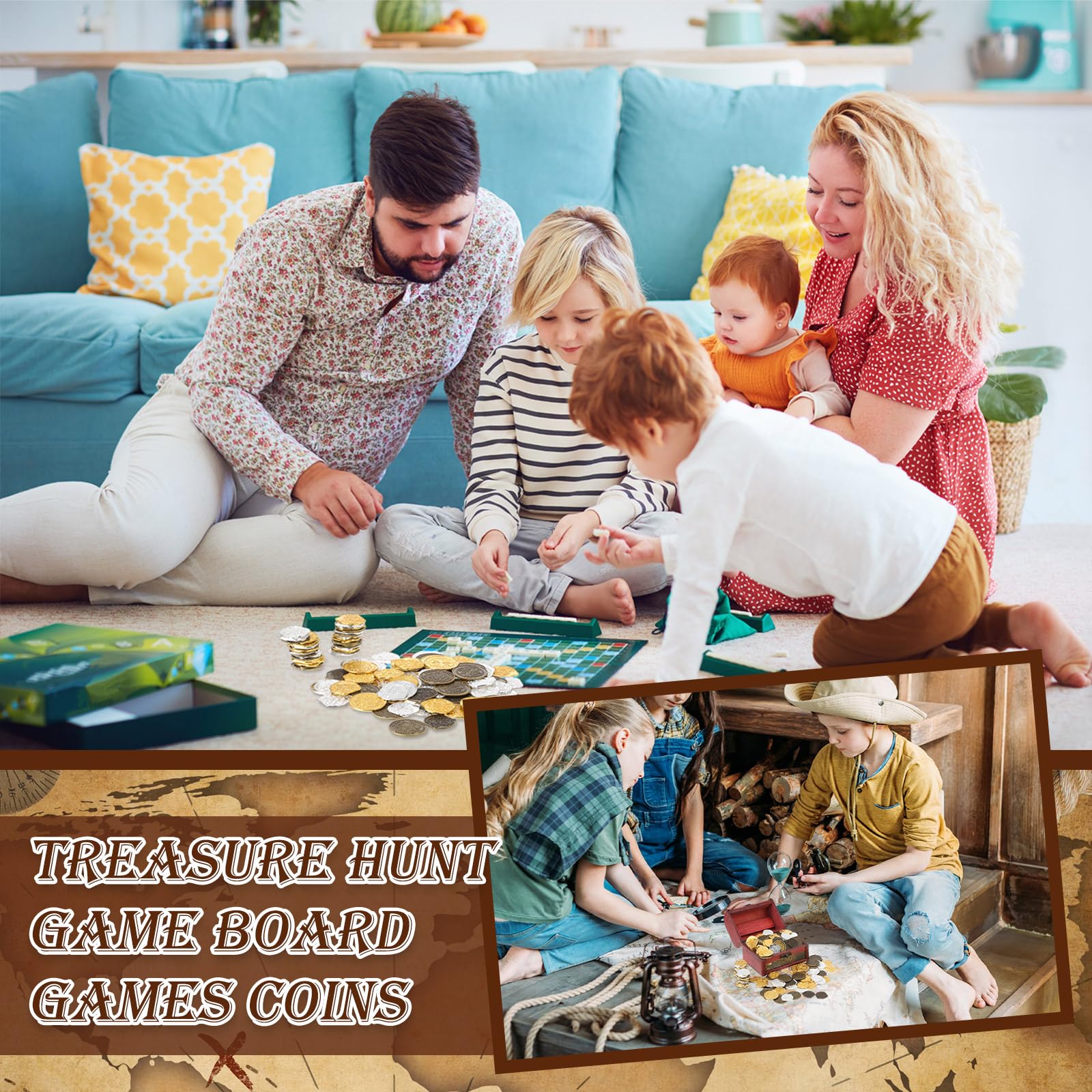 Snapklik.com : Hanaive 100 Pcs Metal Pirate Coins Treasure Chest ...