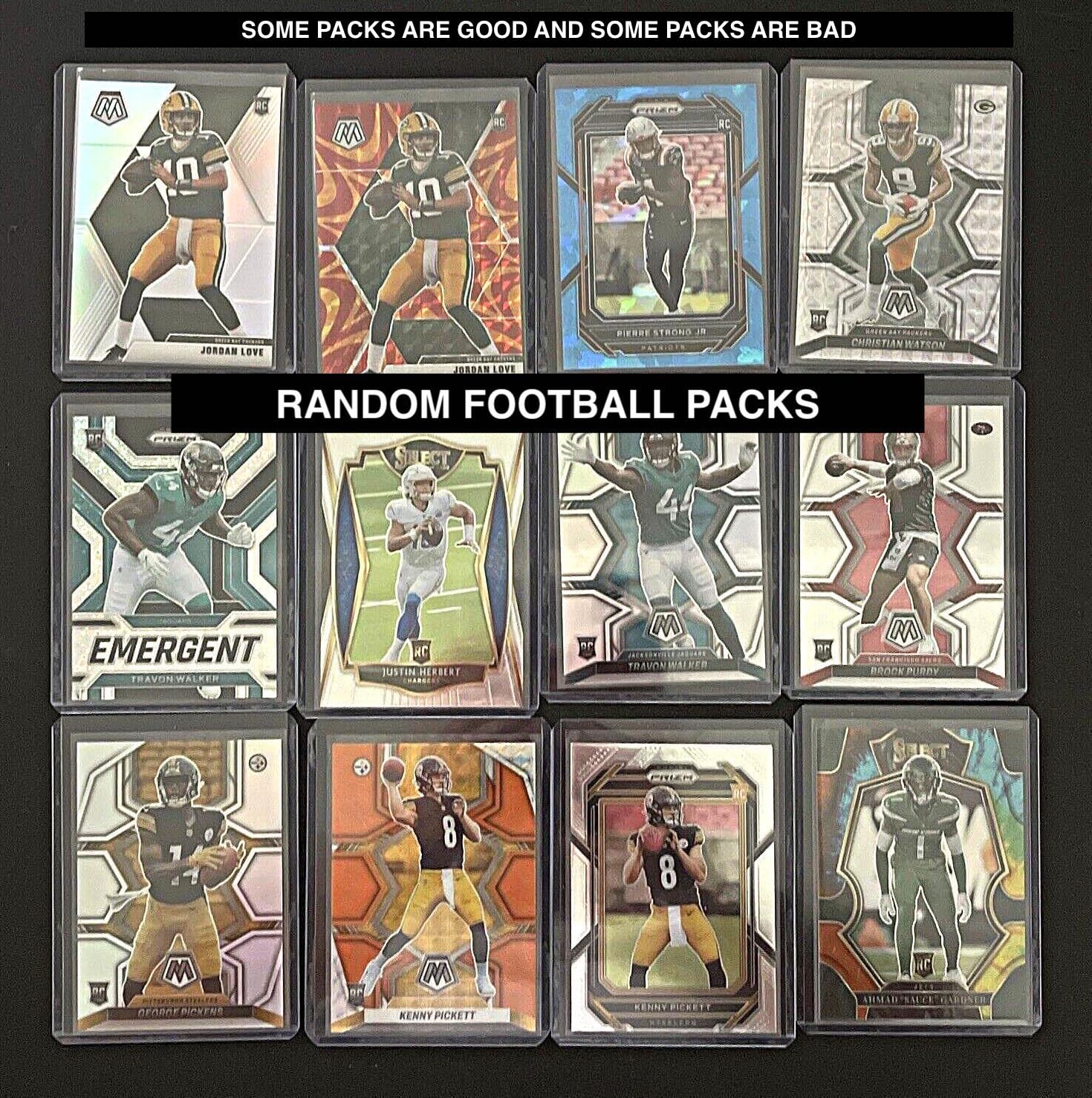 Amazon.com: Football Hot Packs - 15 Cards - 7 Rookies - Look for Autos ...