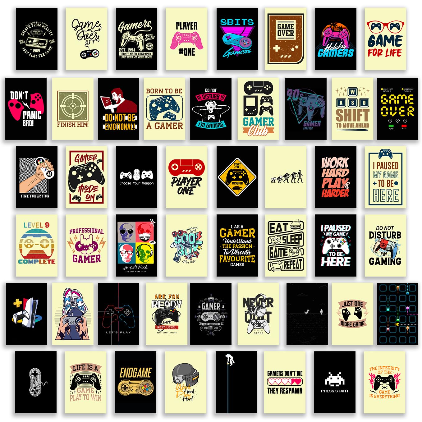 Amazon.com: SoulAbiti Gaming Poster Set of 50 Pieces, (6x4 Inches Each ...