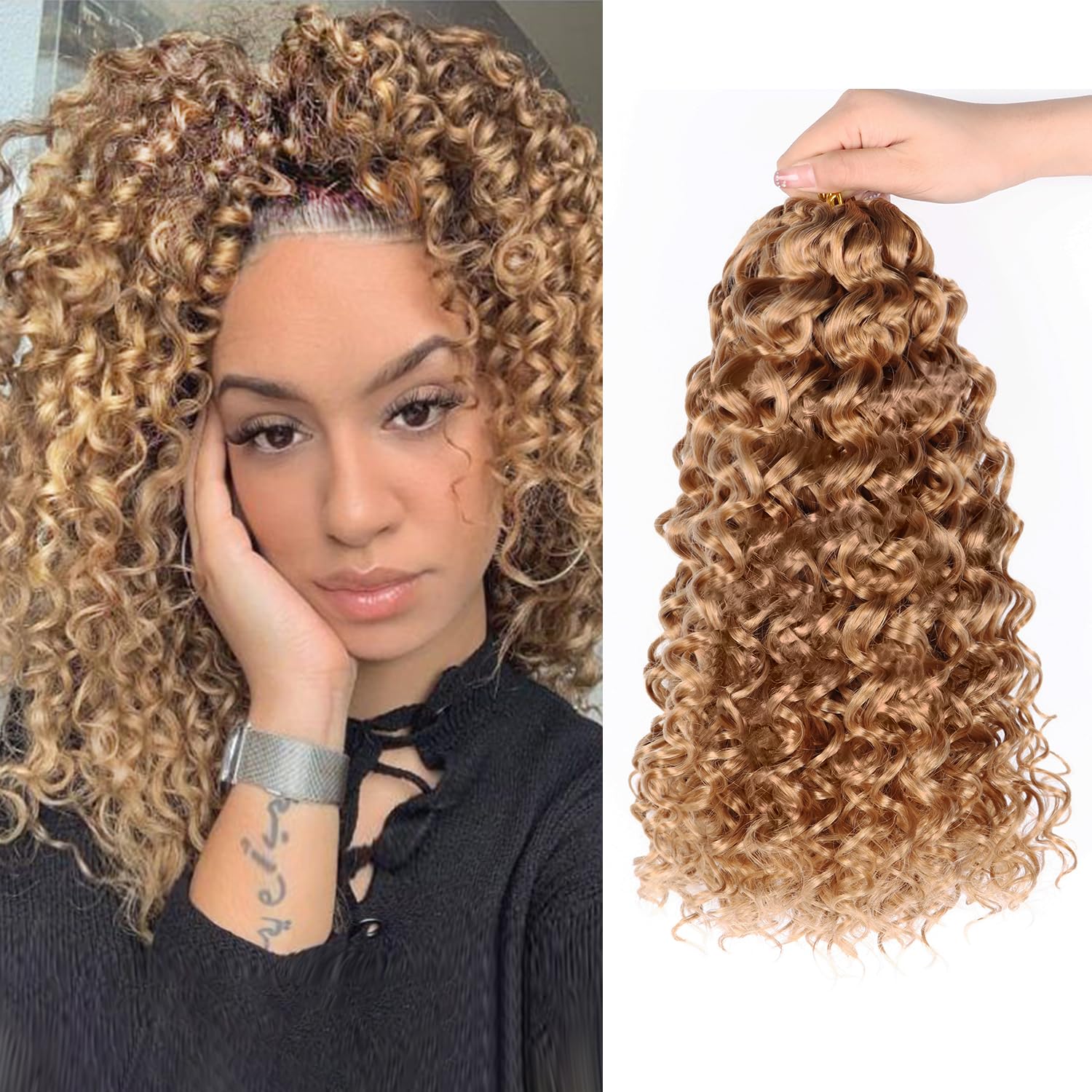 Amazon.com : Gogo Curl Crochet Hair 12 Inch 8 Packs Short Curly Crochet ...