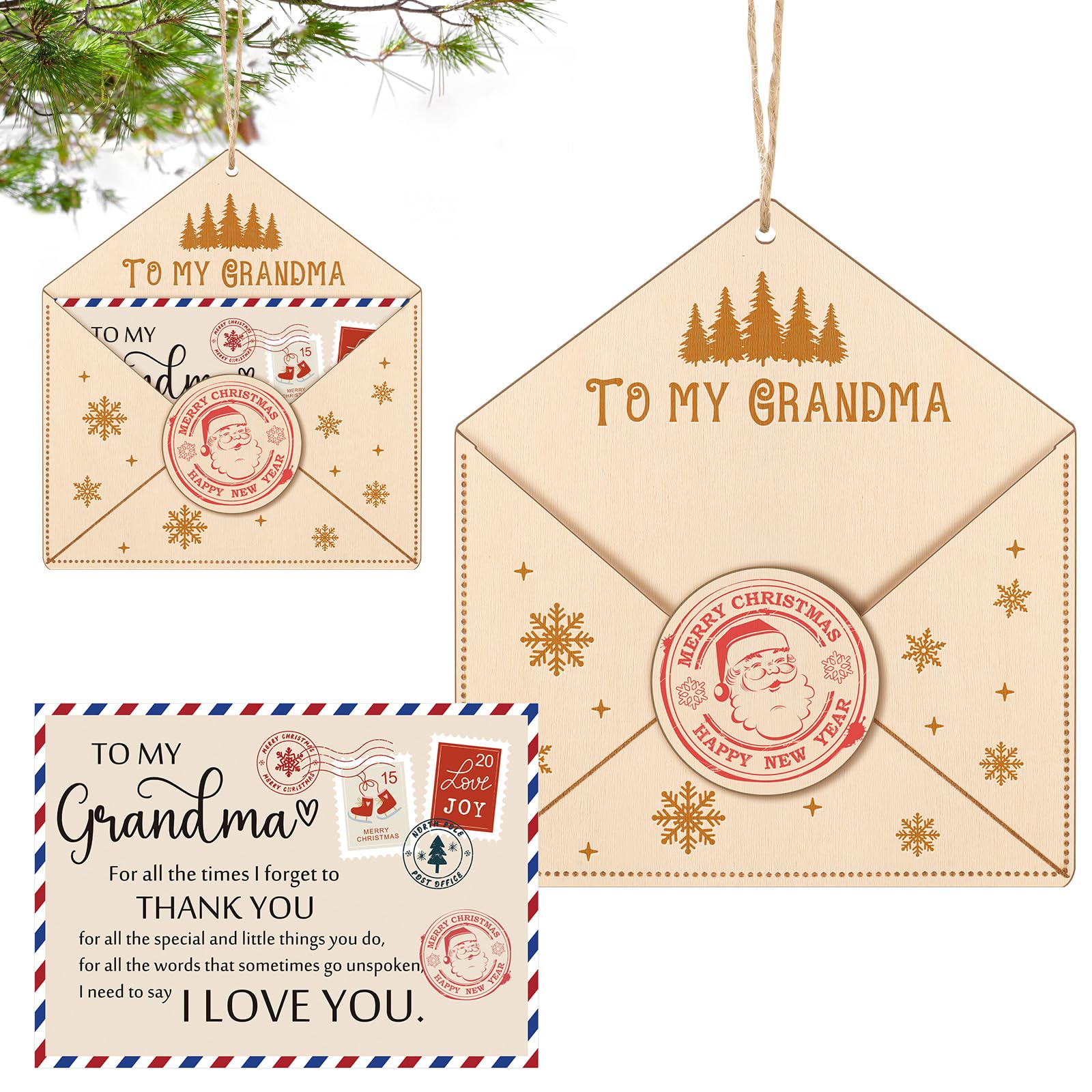 Amazon.com: Fullhawl Christmas Grandma Gift Christmas Tree Ornaments ...