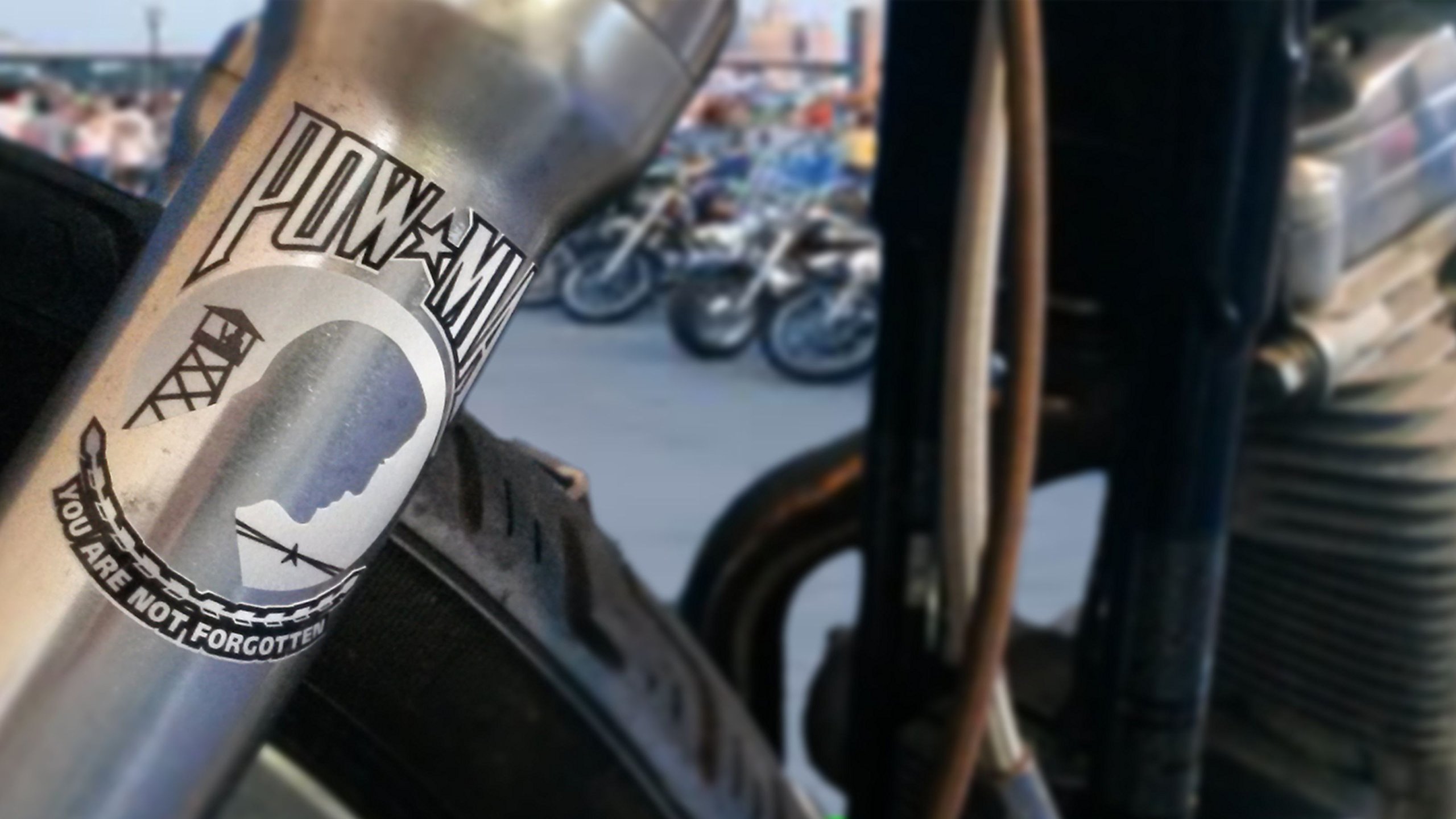 Amazon.com - Motorcycle Fork Decals Stickers - POW / MIA - 2pc Set ...