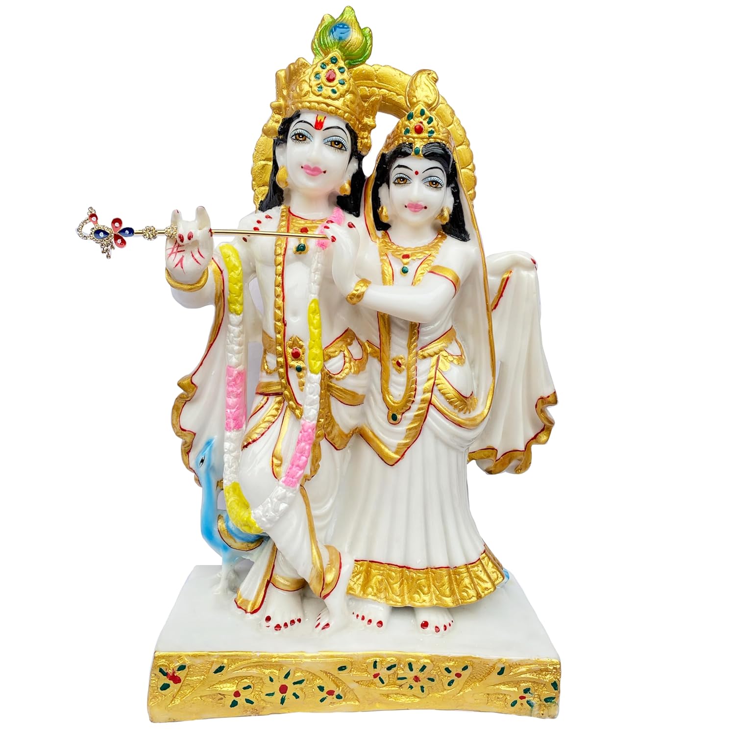 Buy KRISHNAGALLERY1 Marble Dust Radha Krishan Murti Statue Idol Radhe ...