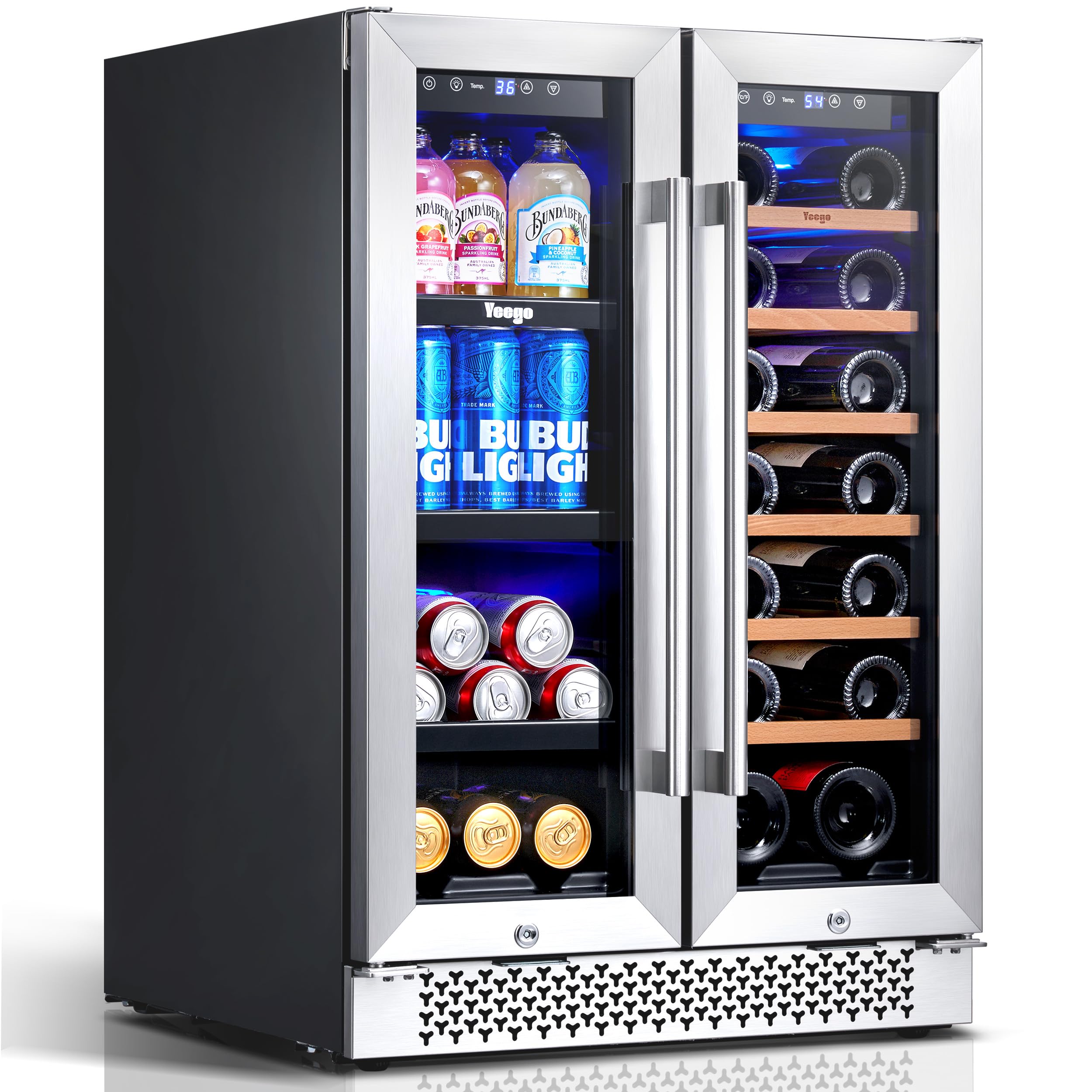 Amazon.com: Yeego Wine and Beverage Refrigerator - 24 Inch Dual Zone ...