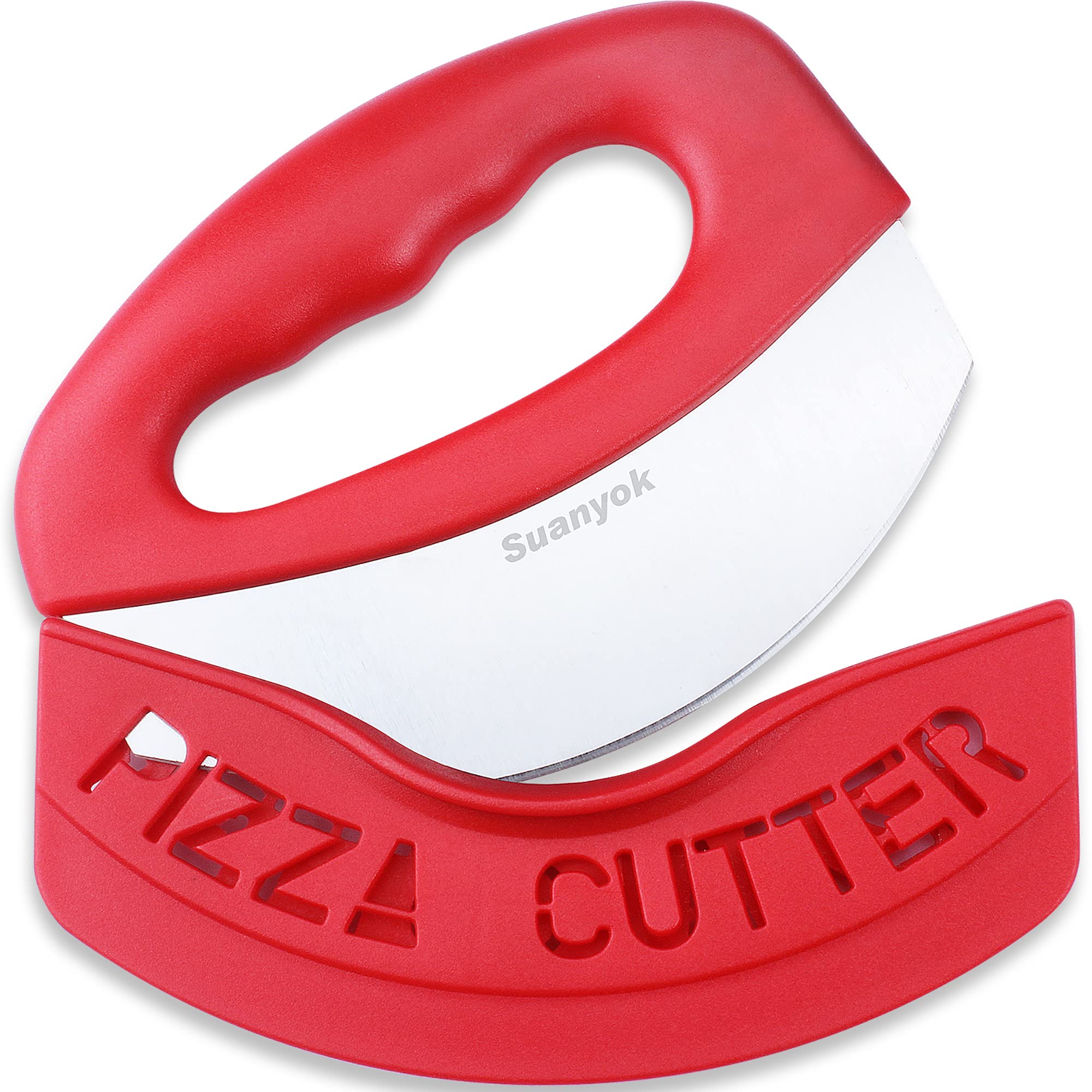 Amazon.com: Suanyok Premium Pizza Cutter Food Chopper-Super Sharp Blade ...