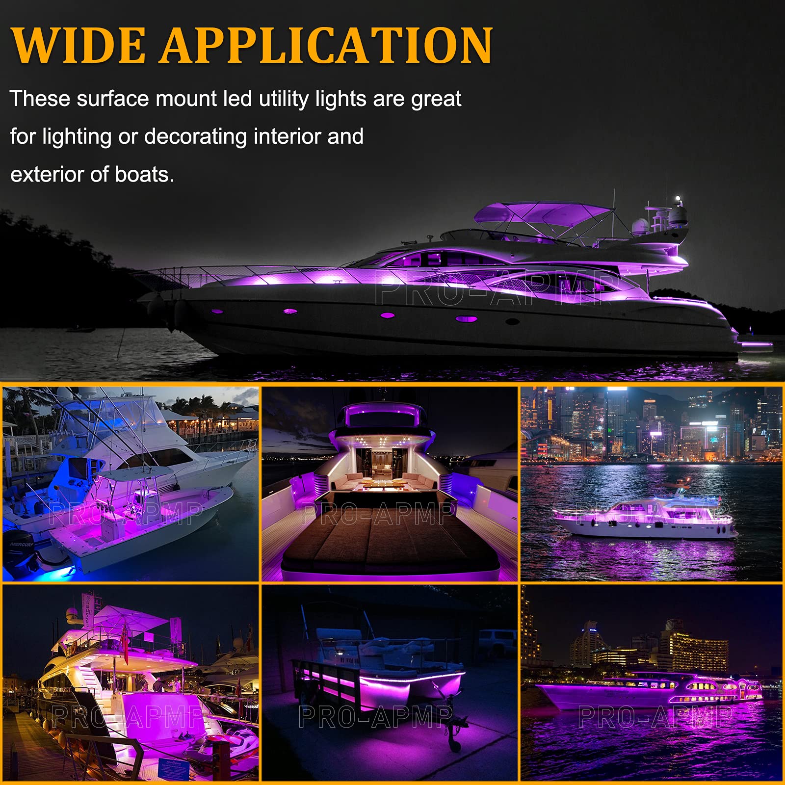 Snapklik.com : PSEQT LED Boat Interior Lights Marine Courtesy Light ...