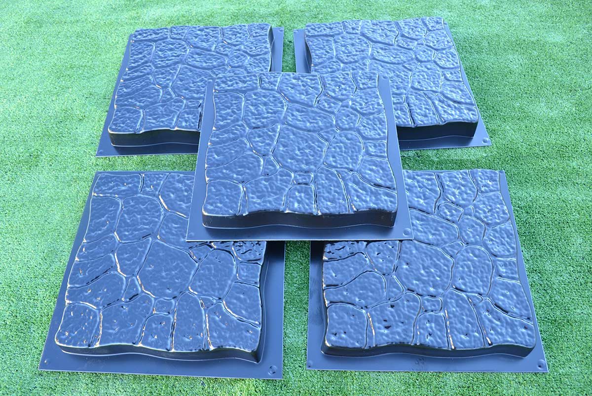 Amazon.com : SvitMolds 5PCS Plastic MOLDS Casting Concrete Paving ...