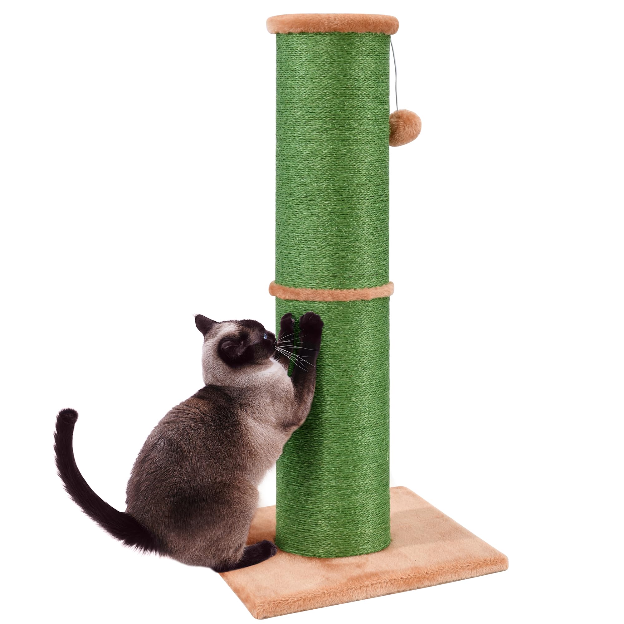 PAWSCRAT Cat Scratching Post 32 Inch High, 5.5 Inch Large Diameter ...