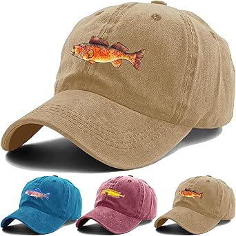 Amazon.com: Want Me Fish Fear Me Hat - Fishing Hats for Men & Women ...
