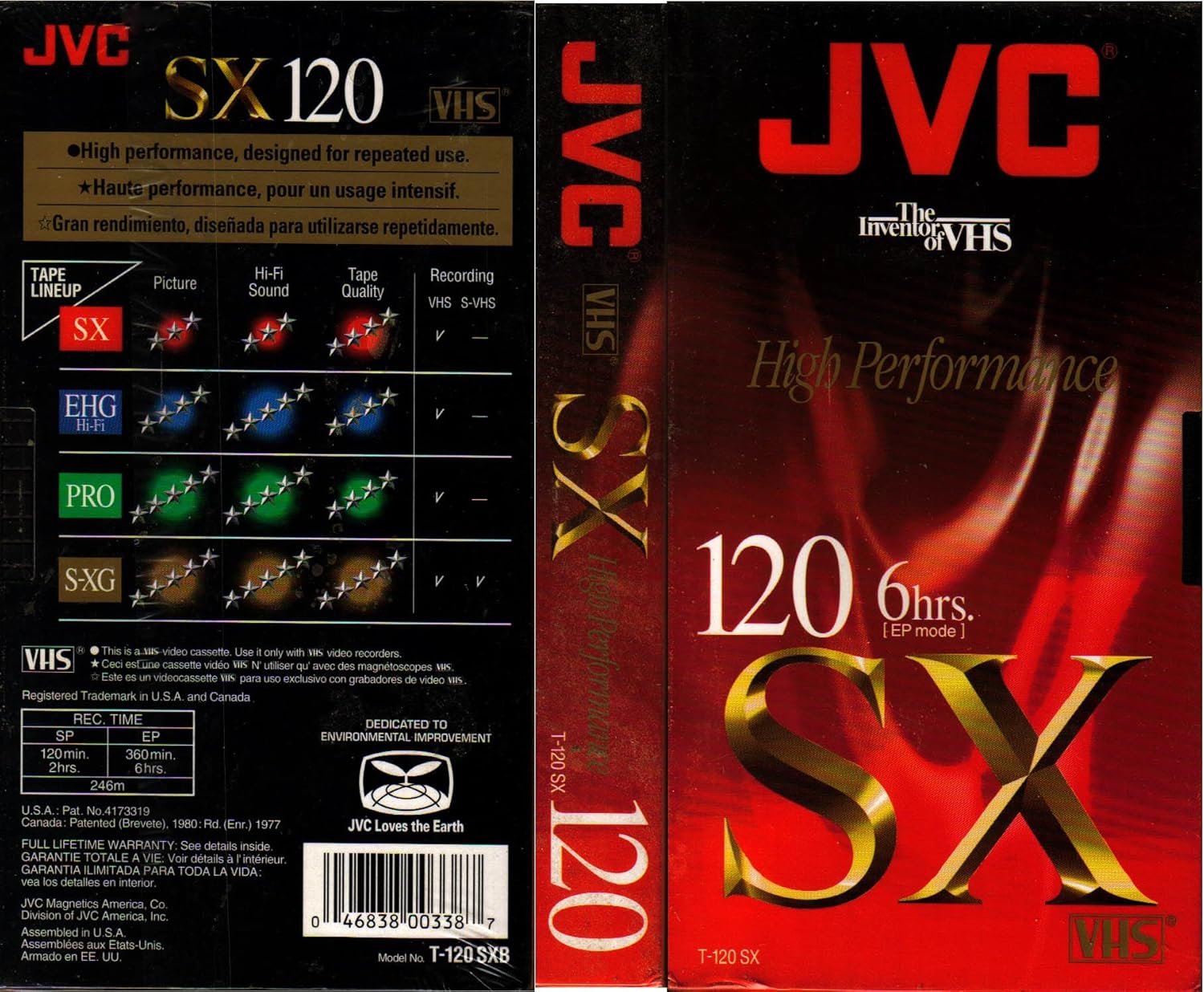JVC T-120SX 6Hrs EP Mode VHS 2/Pack : Amazon.ca: Electronics