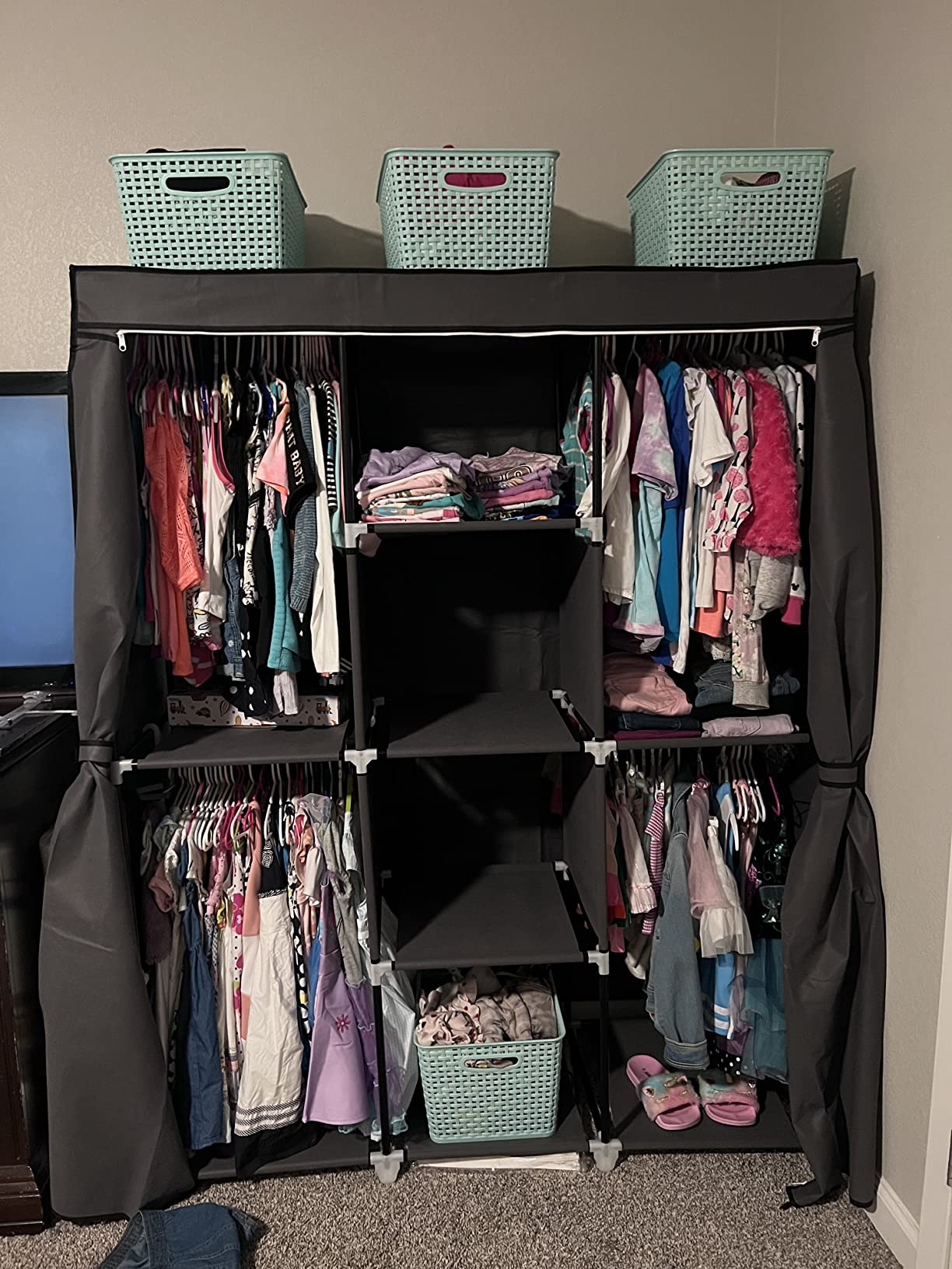 Youud Wardrobe Storage Closet Assembly Instructions at Victoria Dozier blog