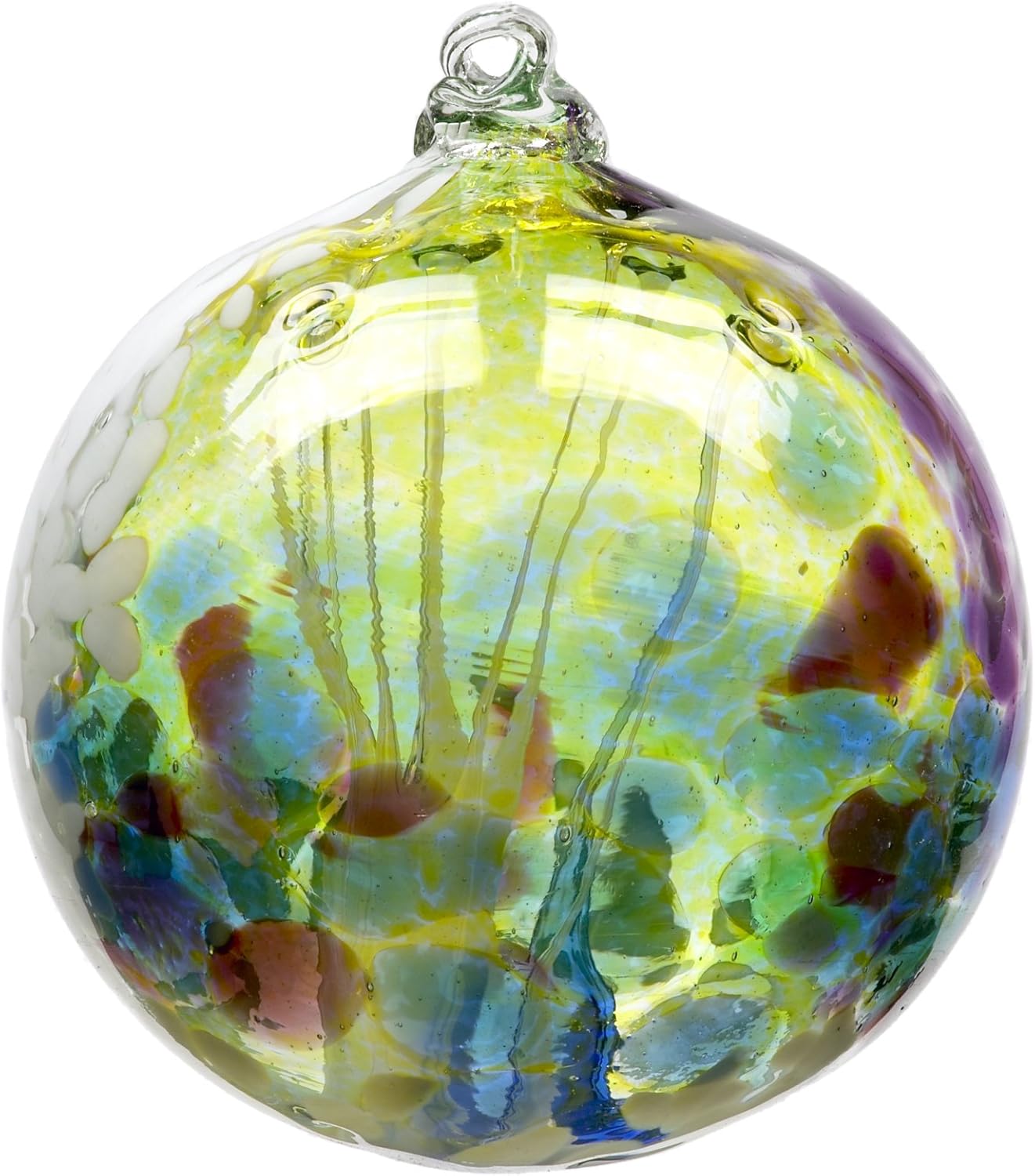 Amazon.com : Kitras 6-Inch Fairy Orb Art Glass, Blue : Suncatchers ...