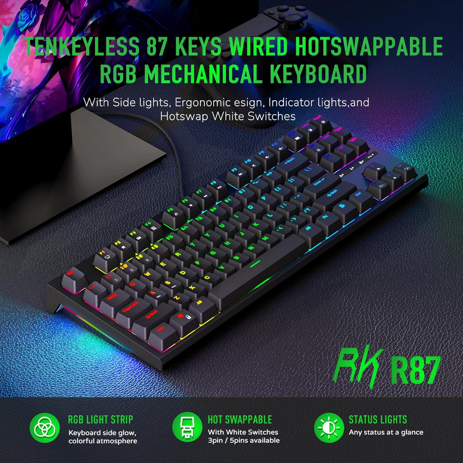 RK Royal Kludge R87 Mechanical Keyboard - Hot Philippines | Ubuy