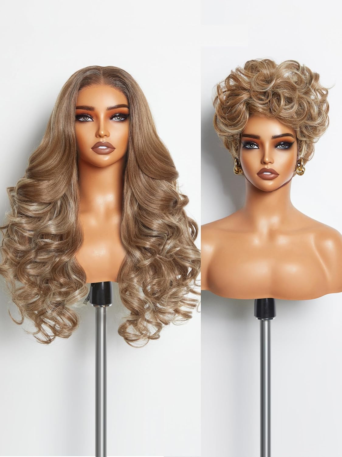 Amazon.com : GORGIUS Glueless Loose Body Wave Lace Front Wig Blonde ...