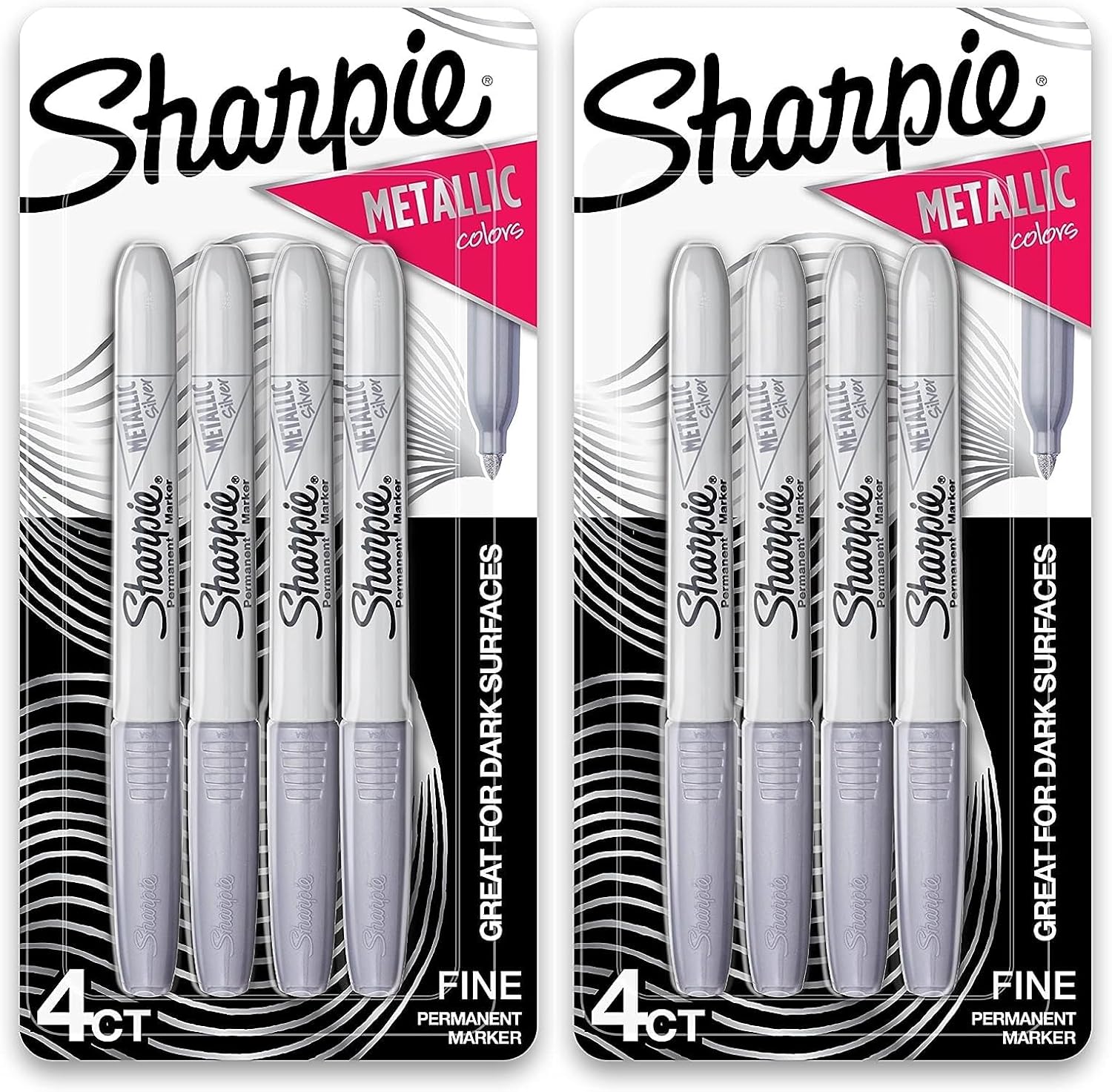 Amazon.com: SHARPIE 39109PP Metallic Permanent Markers, Fine Point ...