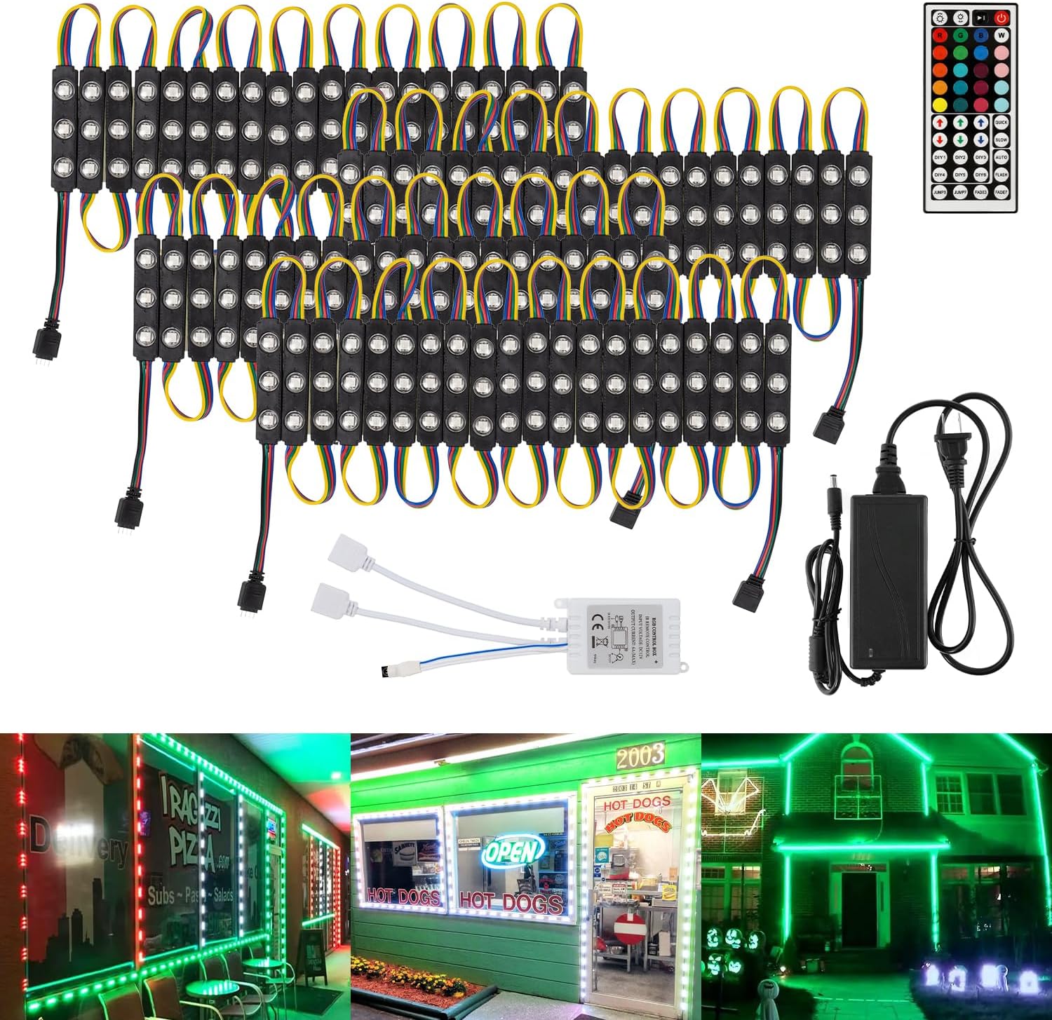 Amazon.com: WICHEMI 40FT LED Lights for Store Front Window LED Lights ...