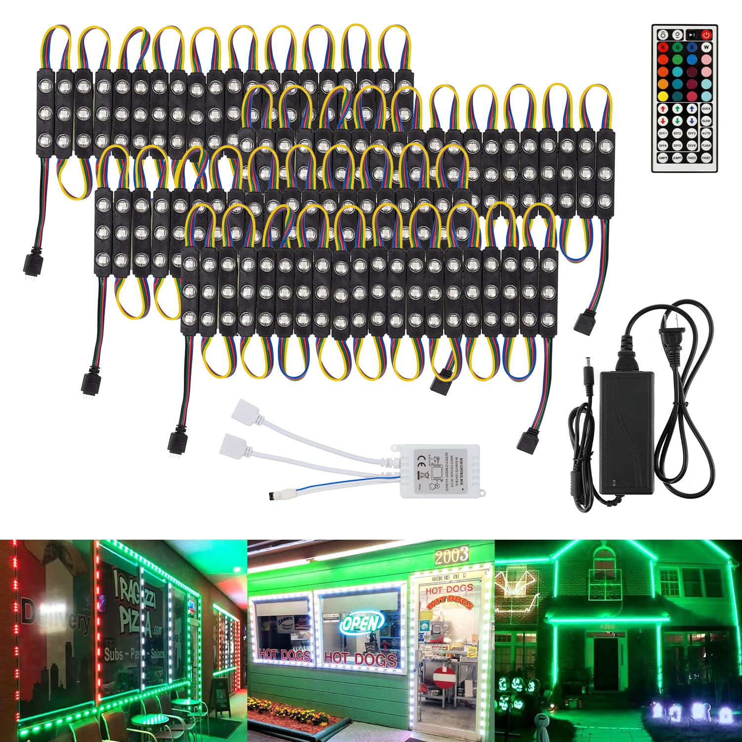 Amazon.com: WICHEMI 40FT LED Lights for Store Front Window LED Lights ...