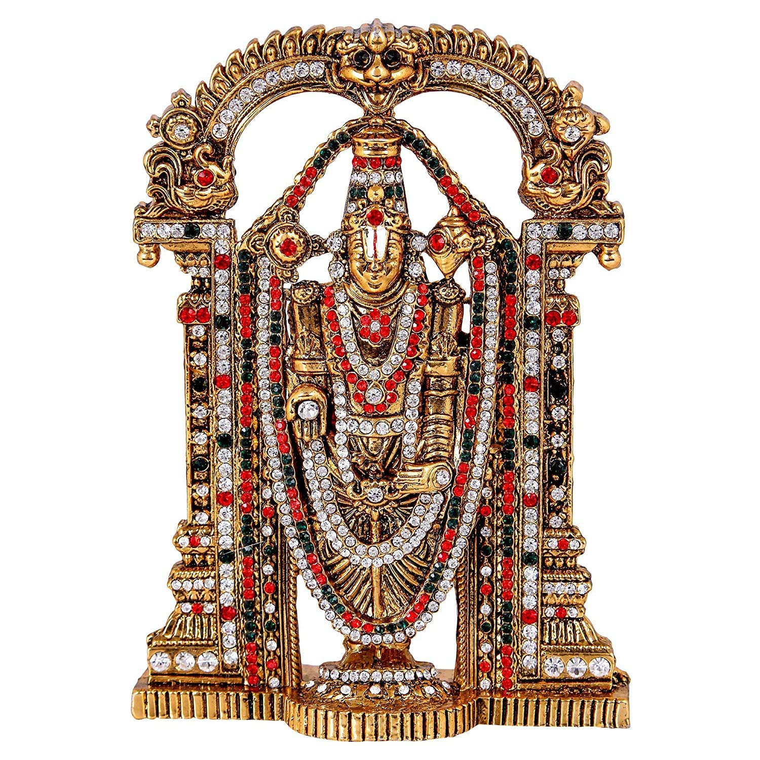 Modfash Tirupati Balaji Brass Idol Sri Venkateswara Swami Avatar Stand ...