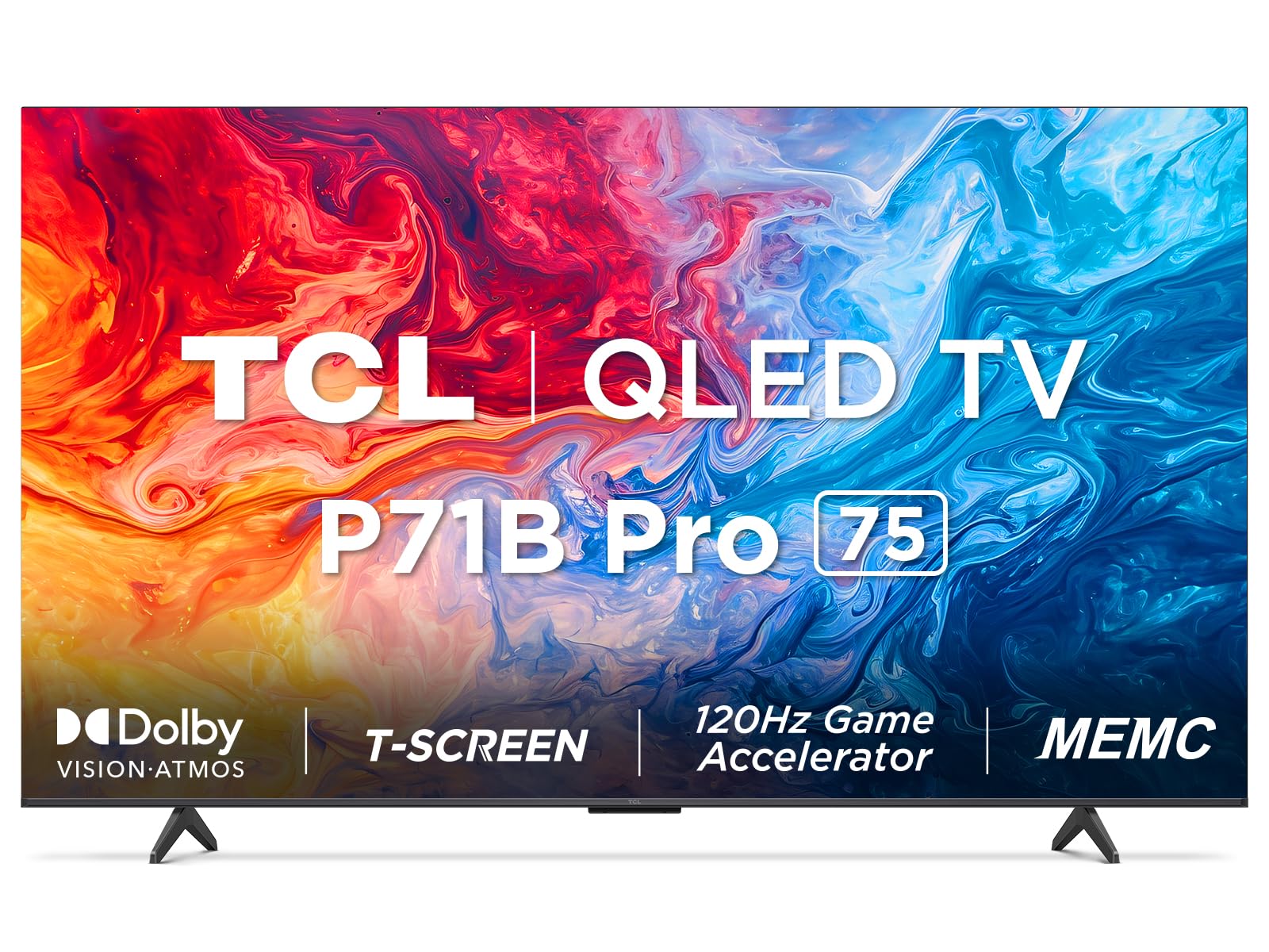 TCL 189 cm (75 inches) 4K Ultra HD Smart QLED Google TV 75P71B Pro ...