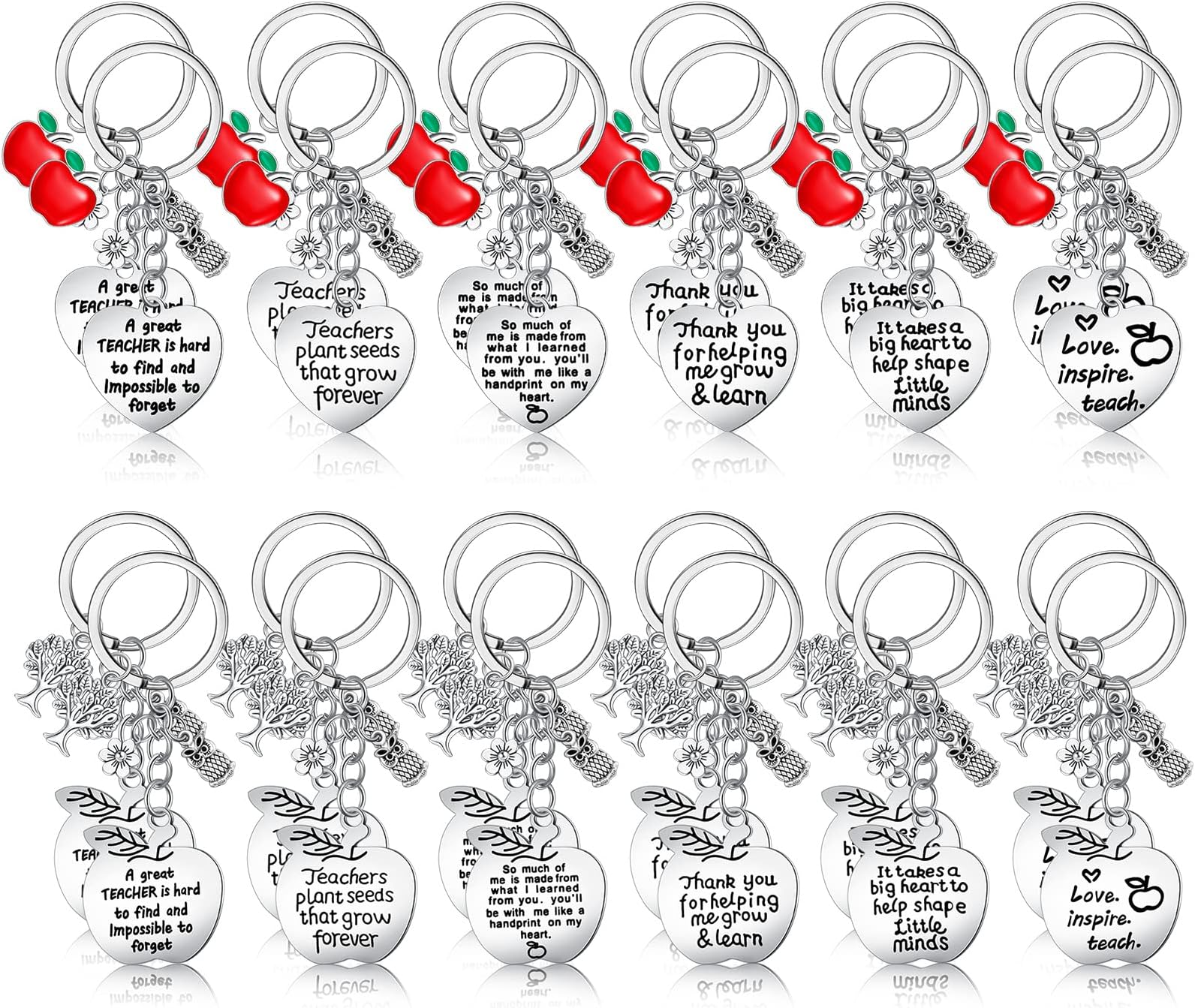Amazon.com: Yinkin 24 Pcs Teacher Appreciation Gift Keychains Bulk ...