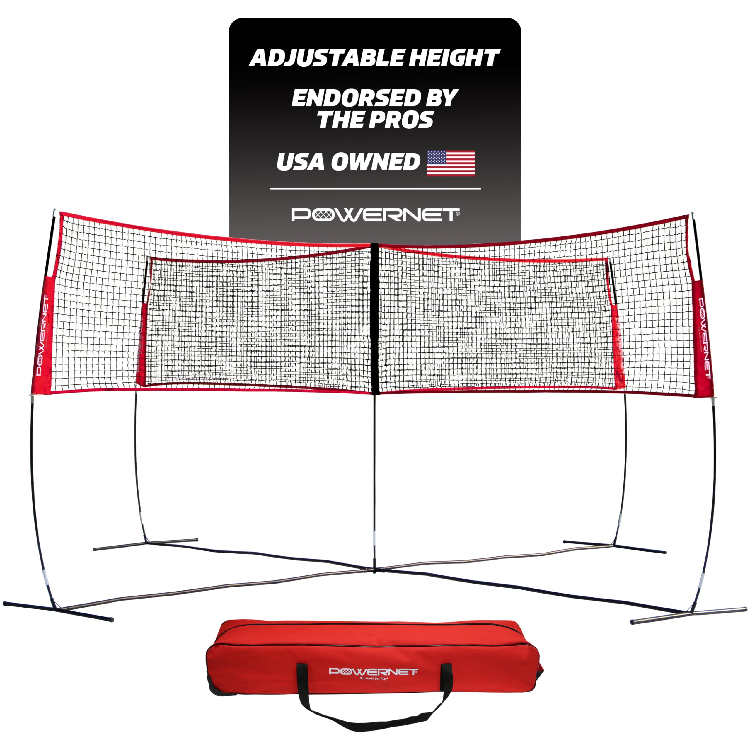 Snapklik.com : PowerNet Four Square Volleyball Net, 4-Sided Outdoor Net ...